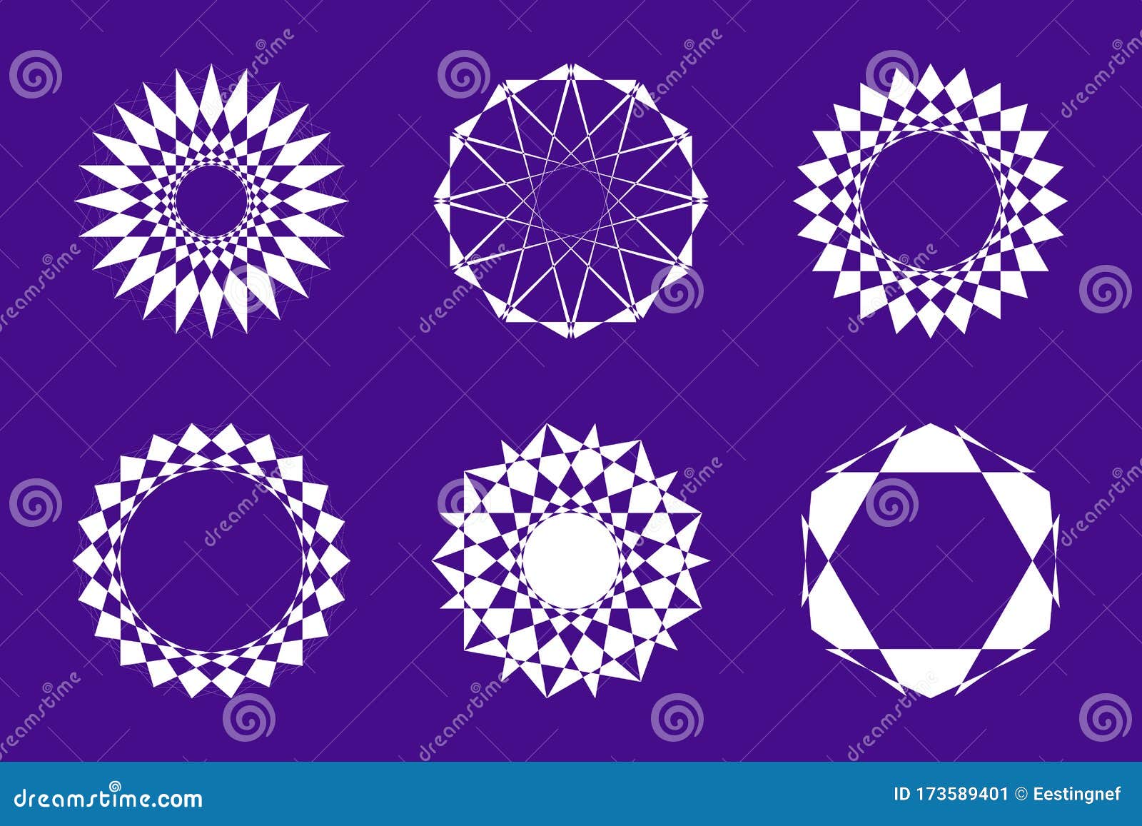 Different Abstract Geometric Design Element Set. Vector Illustration ...
