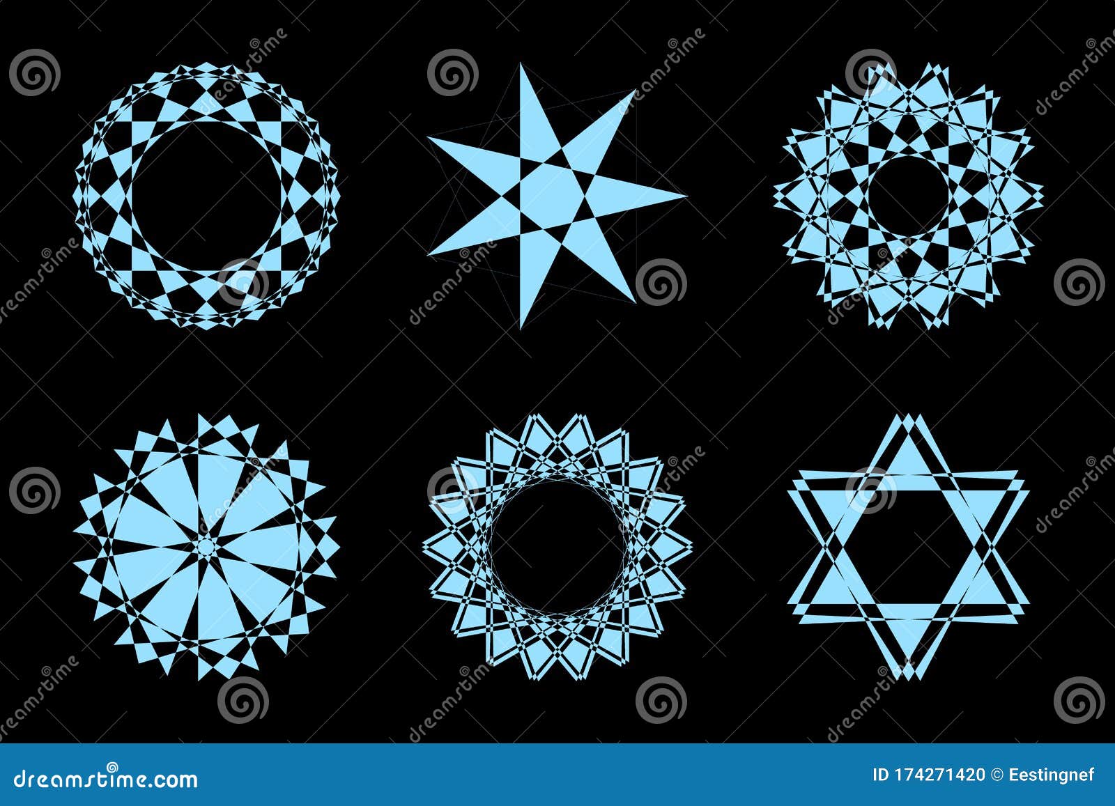 Different Abstract Geometric Design Element Set. Vector Illustration ...