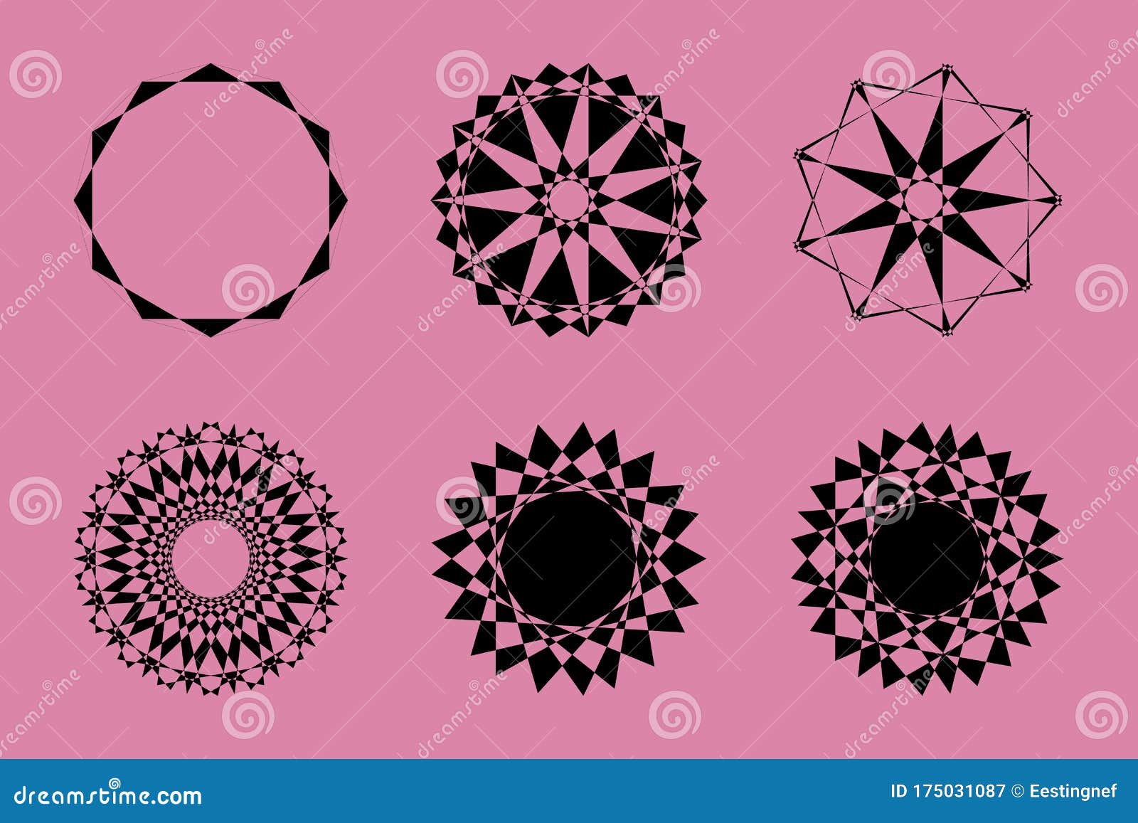 Different Abstract Geometric Design Element Set. Vector Illustration ...