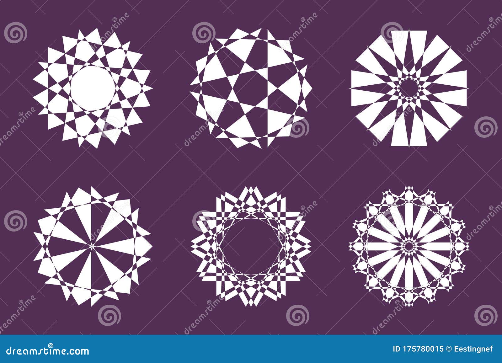Different Abstract Geometric Design Element Set. Vector Illustration ...