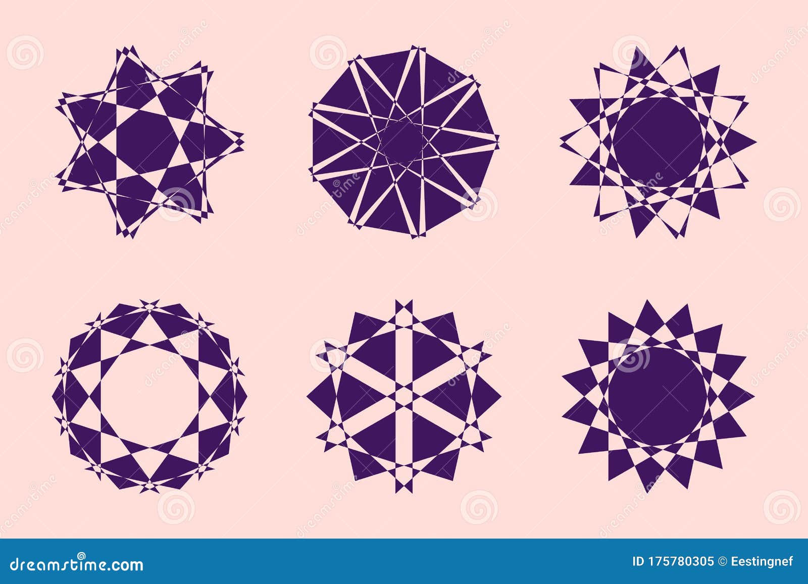 Different Abstract Geometric Design Element Set. Vector Illustration ...
