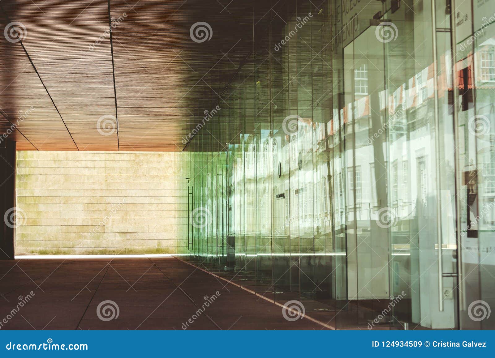 Diagonal Perspective Architecture Stock Image - Image of office ...