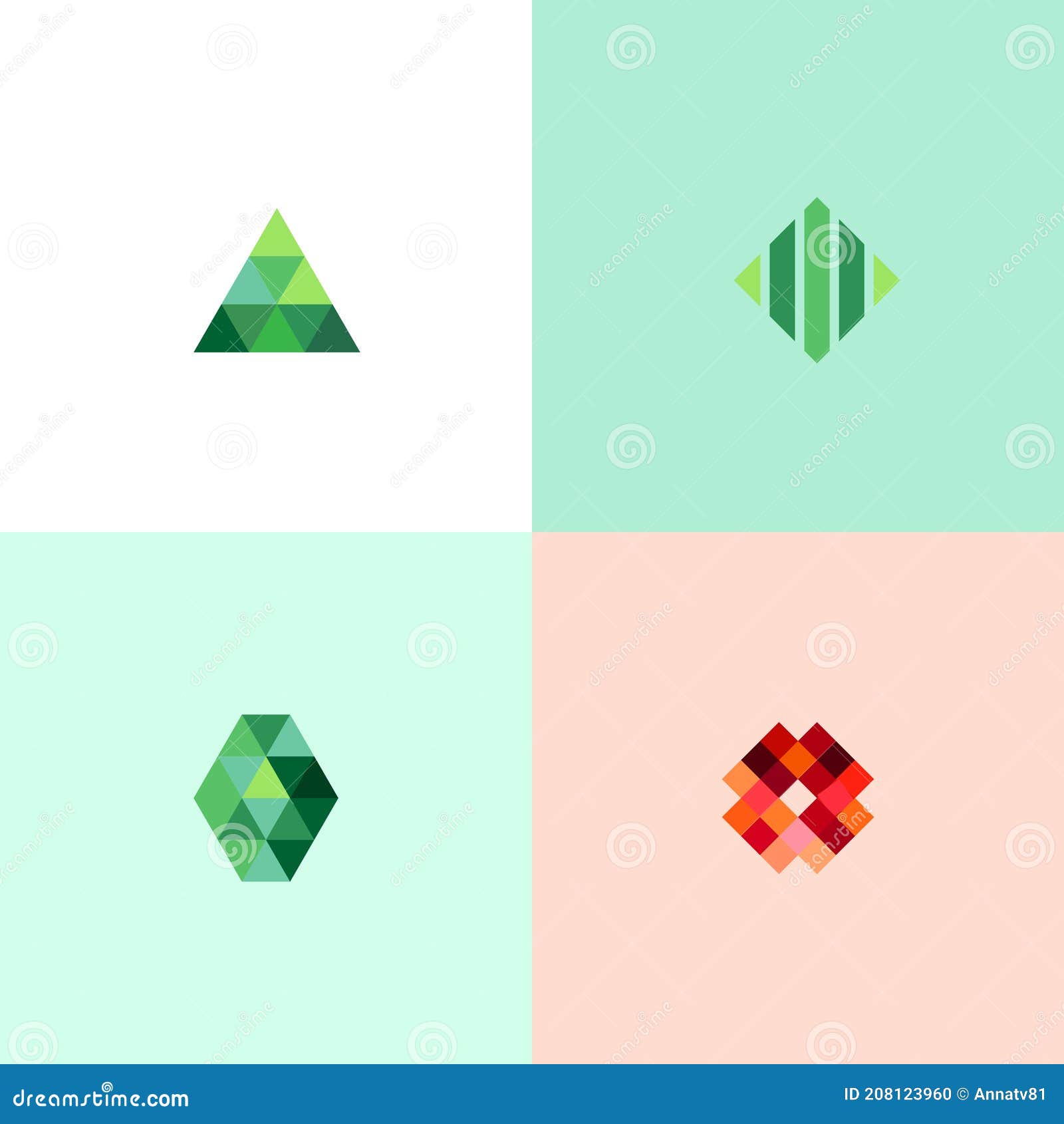 Different Abstract Trendy Symbols for Modern Design Stock Vector ...