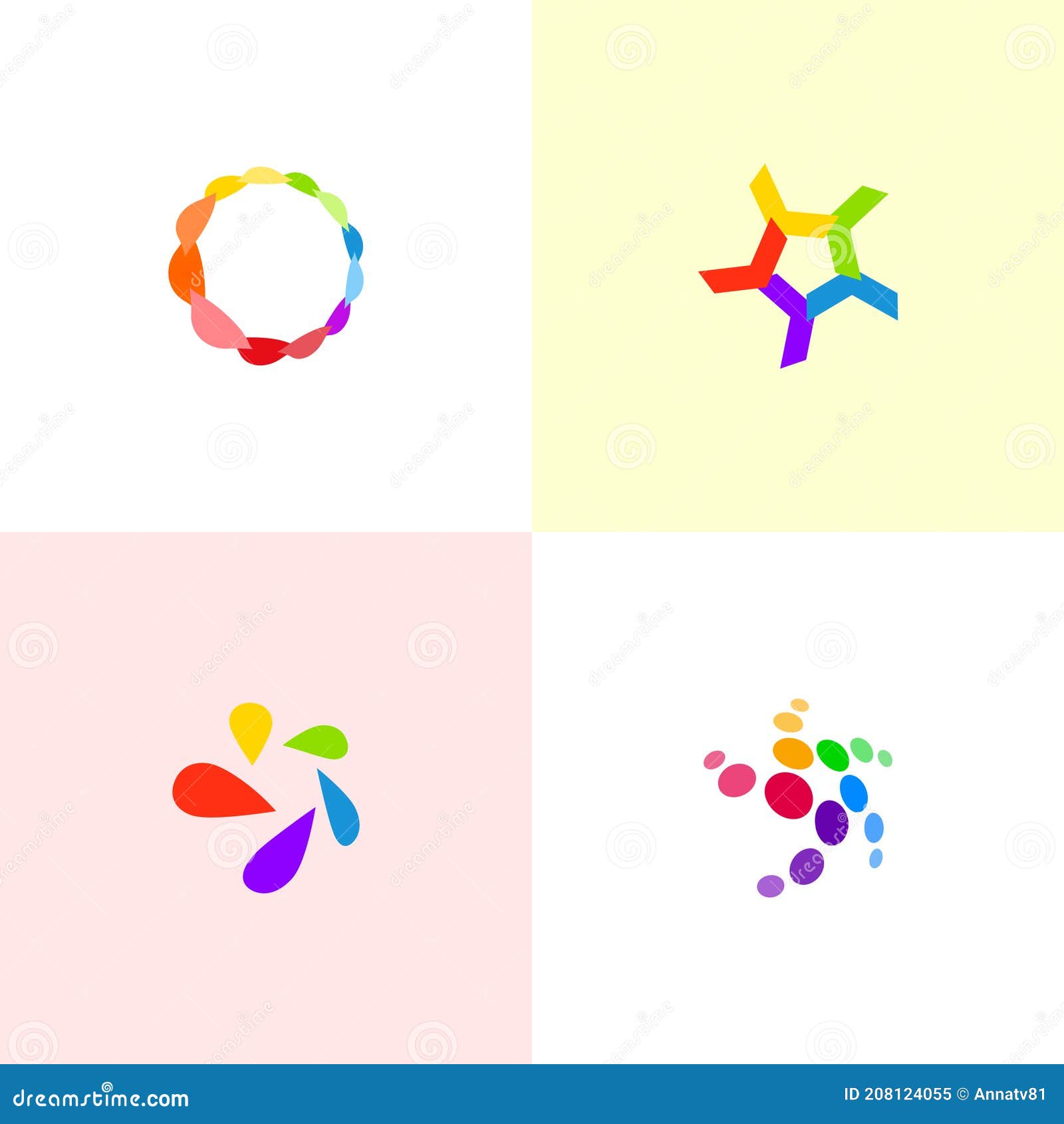 Different Abstract Trendy Symbols for Modern Design Stock Vector ...