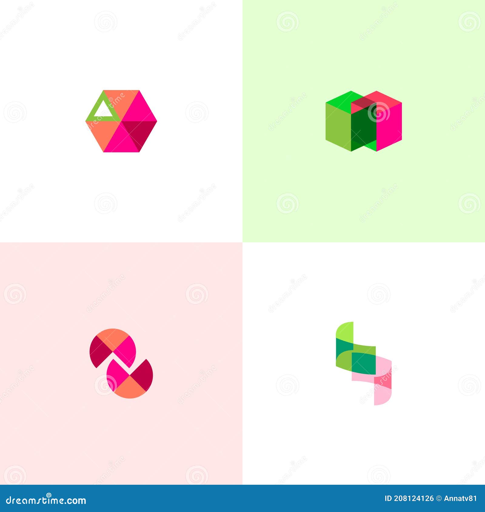 Different Abstract Trendy Symbols for Modern Design Stock Vector ...