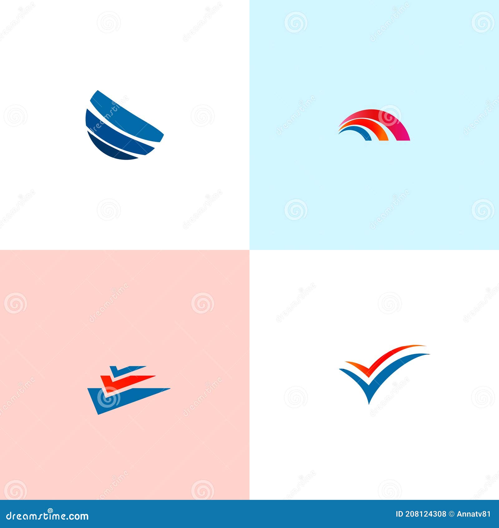 Different Abstract Trendy Symbols for Modern Design Stock Vector ...
