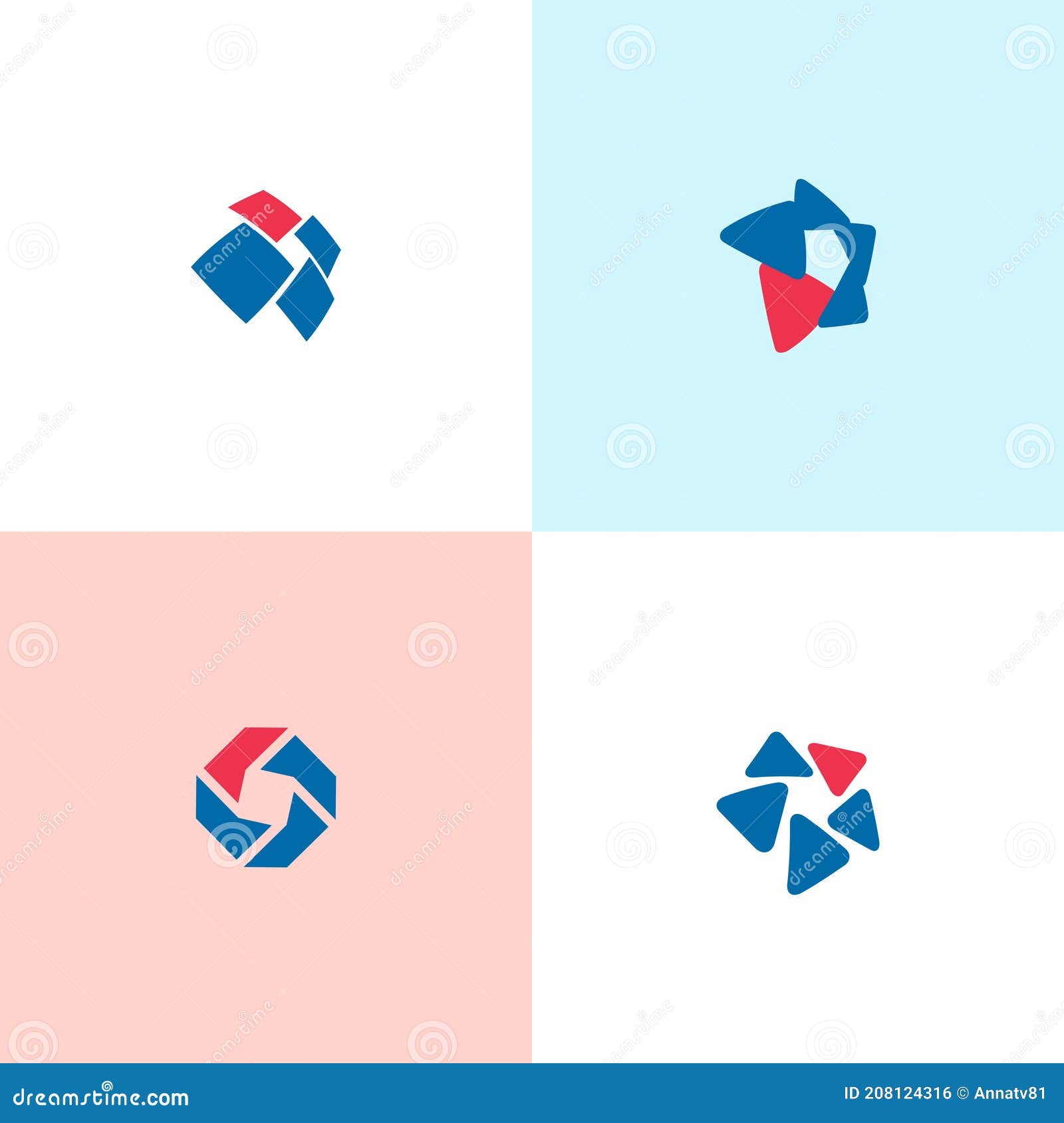 Different Abstract Trendy Symbols for Modern Design Stock Vector ...