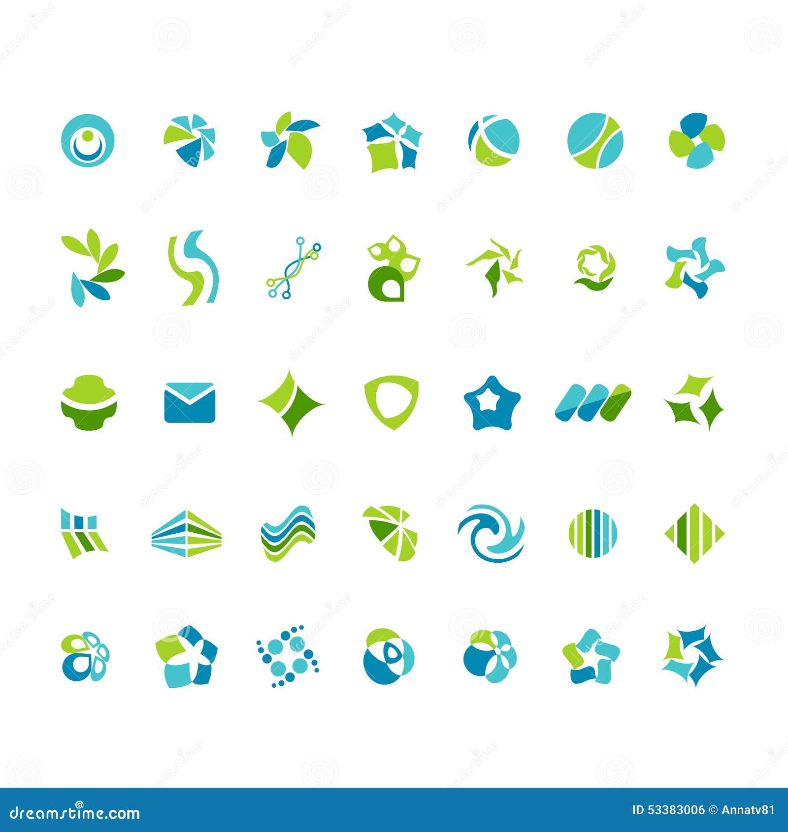 Different Abstract Trendy Symbols Stock Vector - Illustration of ...