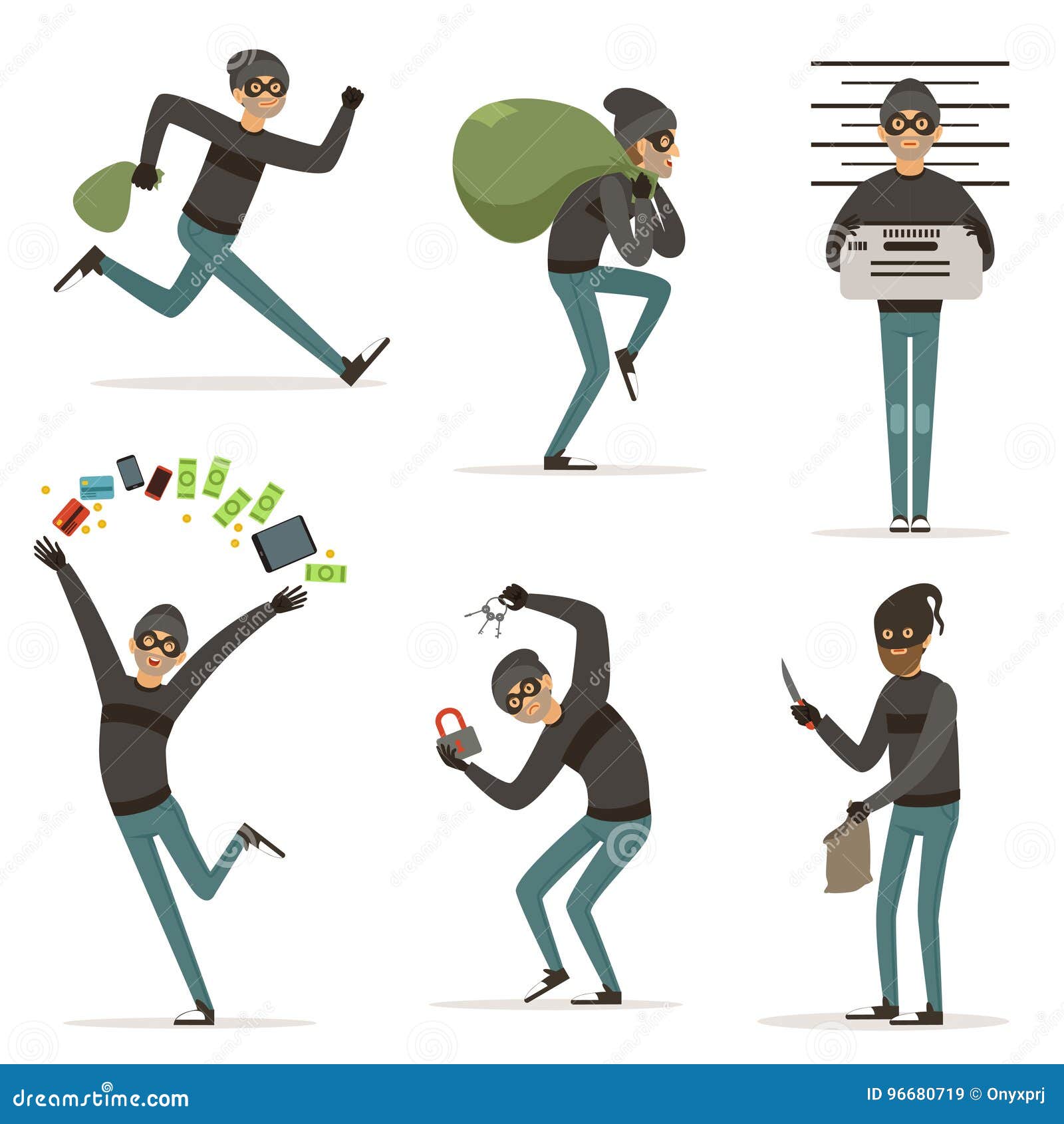 Crime Character Stock Illustrations – 25,961 Crime Character Stock ...
