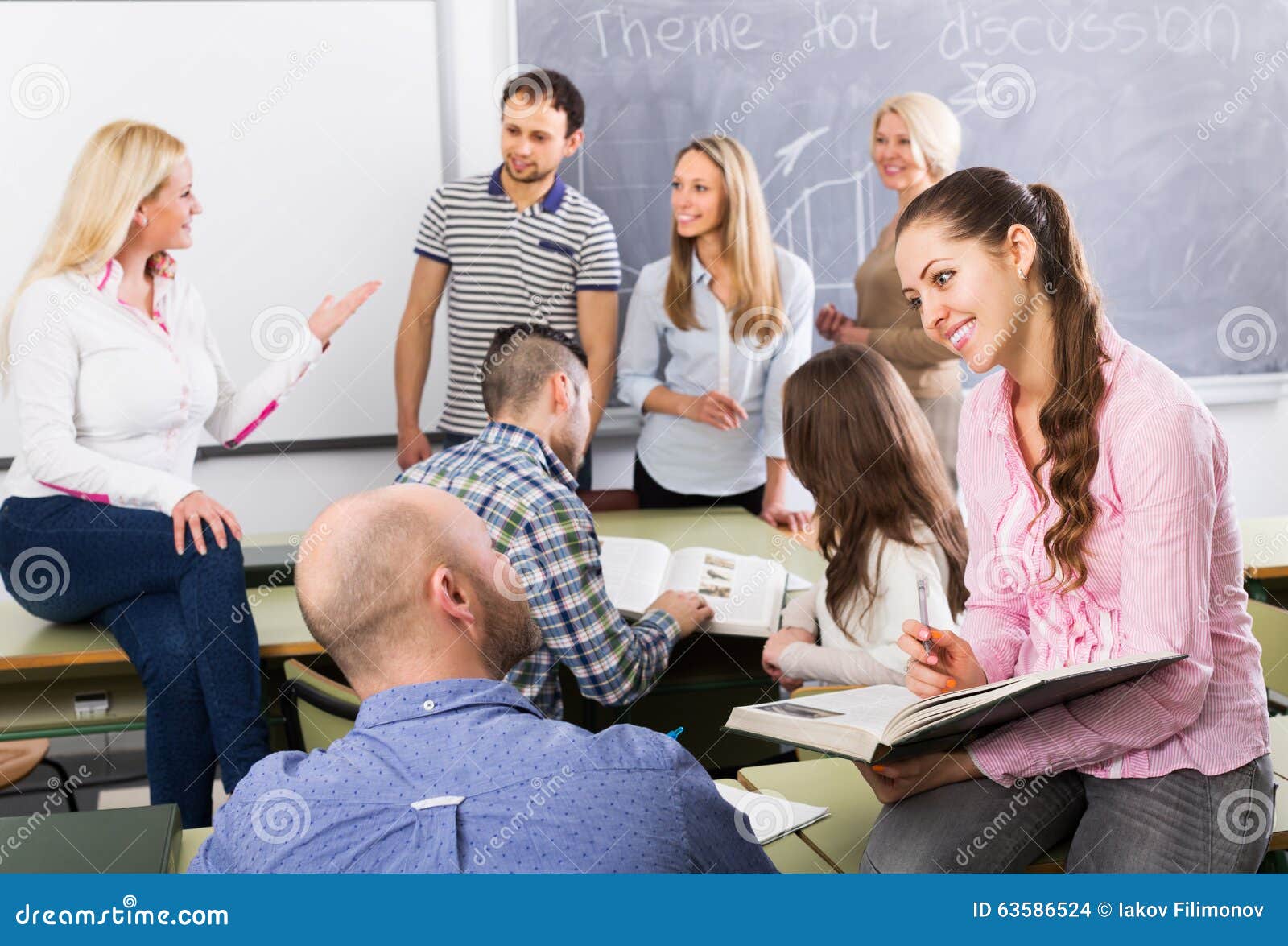 Different Age Students during Break Stock Photo - Image of girl, giving ...