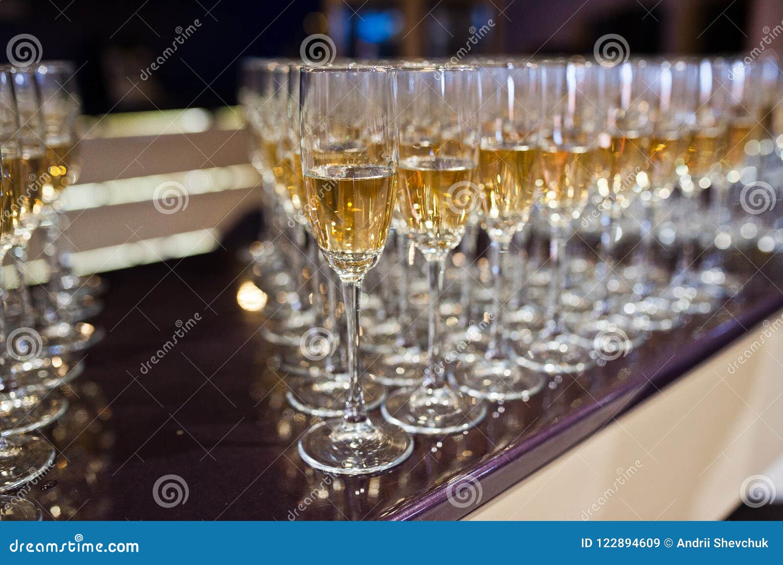 Different Alcohol Beverages in Glasses on the Table in Restaurant or ...