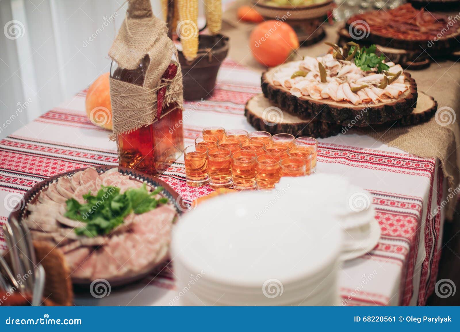 Different Alcohol Drinks in Goblets and Wine Glasses on Wedding Buffet ...