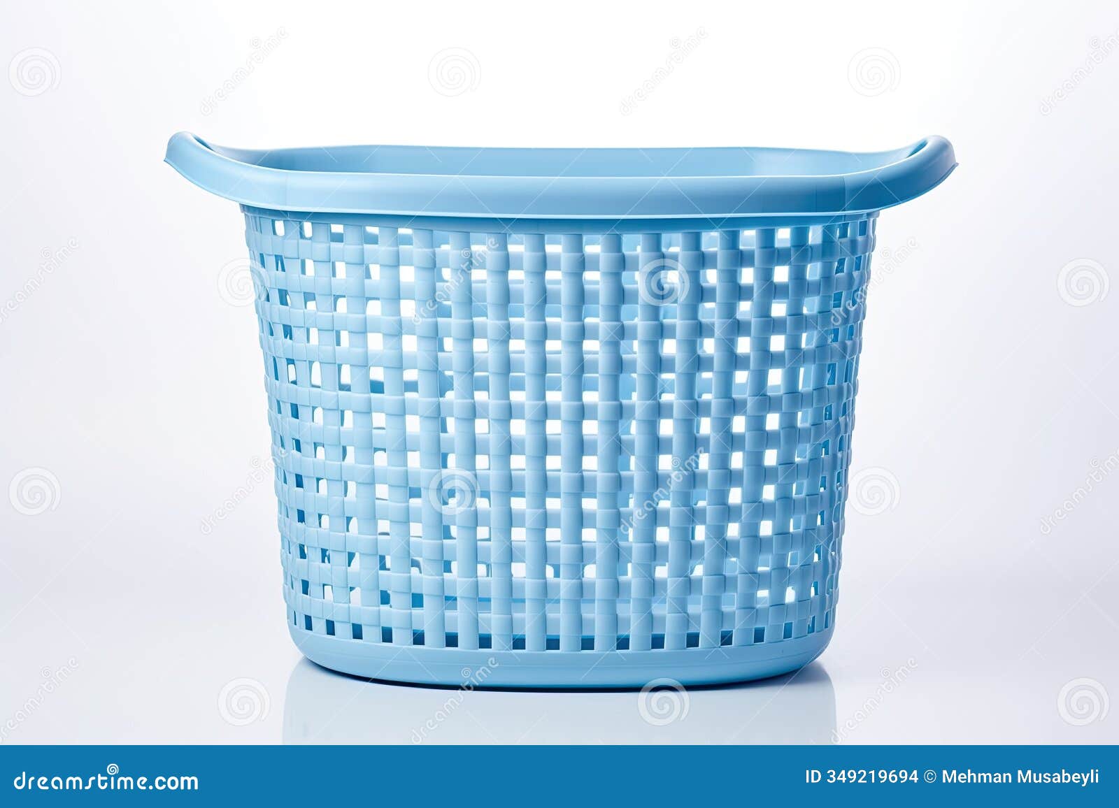 Different Angles of Light Blue Laundry Basket on White Background for ...
