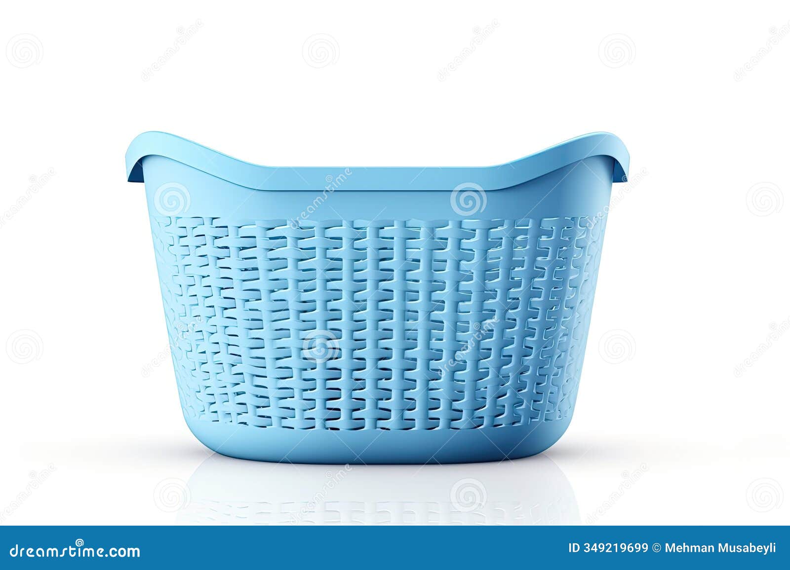 Different Angles of Light Blue Laundry Basket on White Background for ...