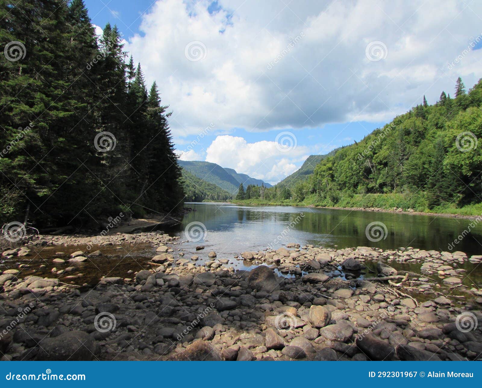 View of the River at the Bottom of the Valley. Stock Image - Image of ...
