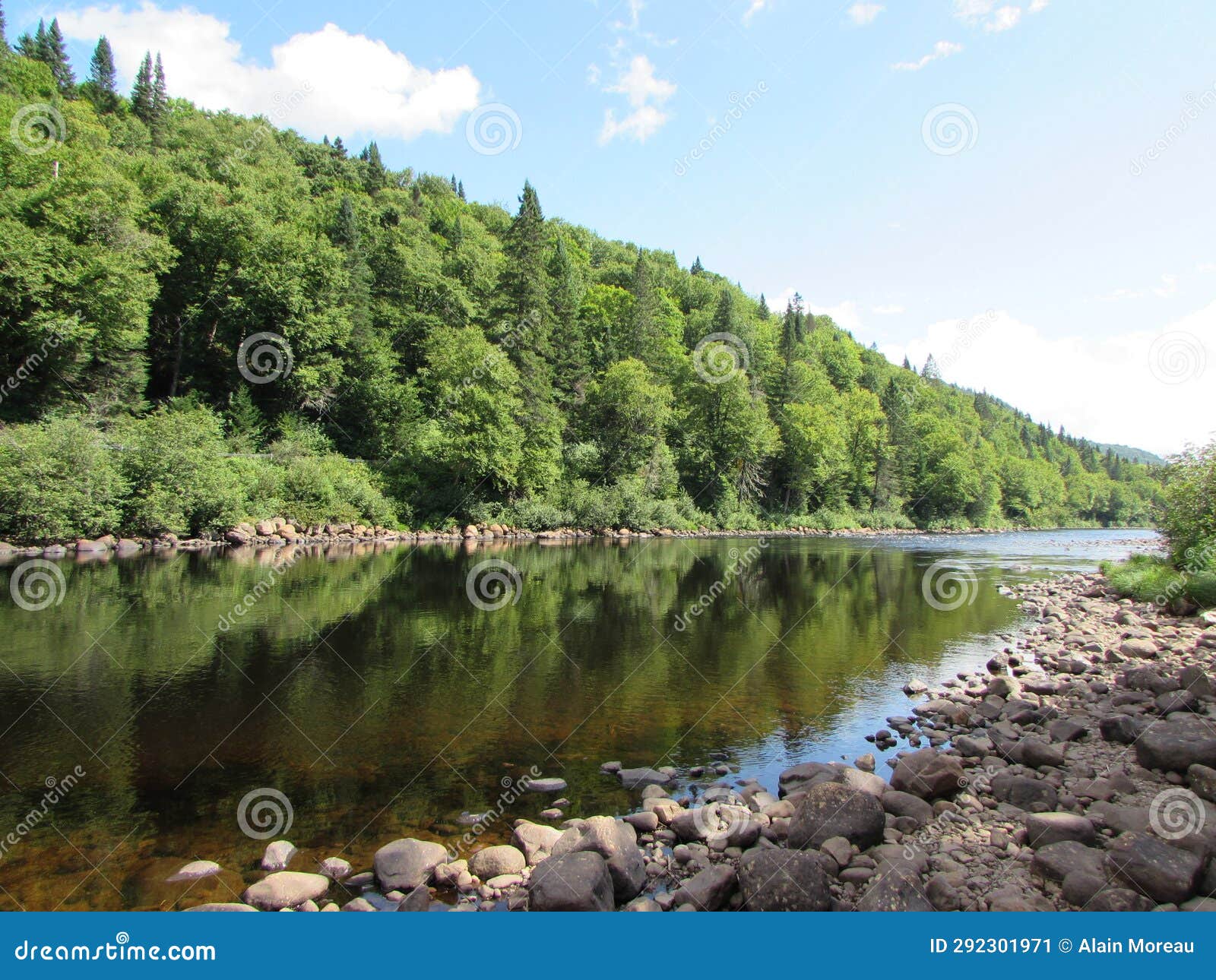 View of the River at the Bottom of the Valley. Stock Image - Image of ...