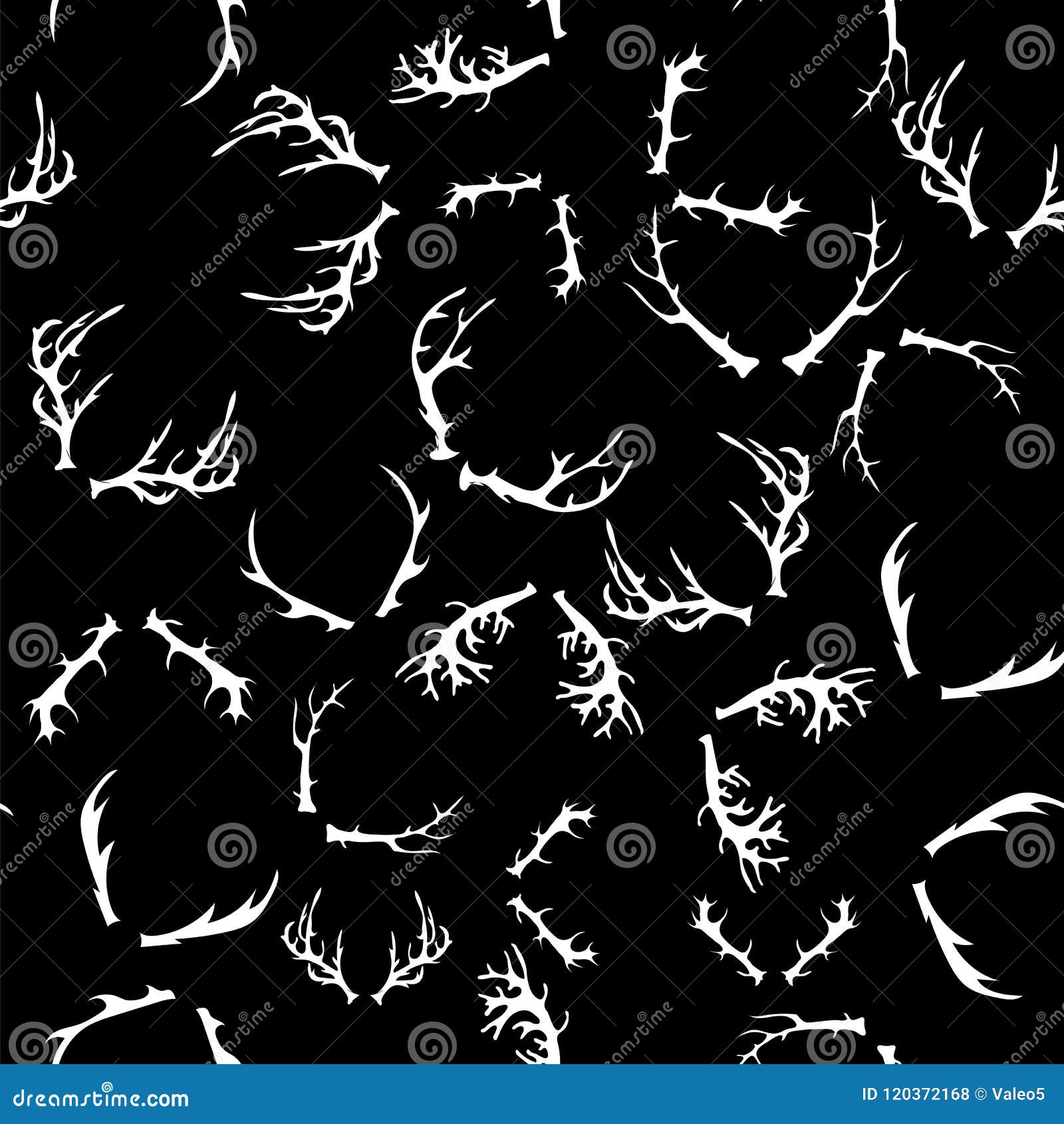 Different Animal Horns Seamless Pattern Stock Vector - Illustration of ...