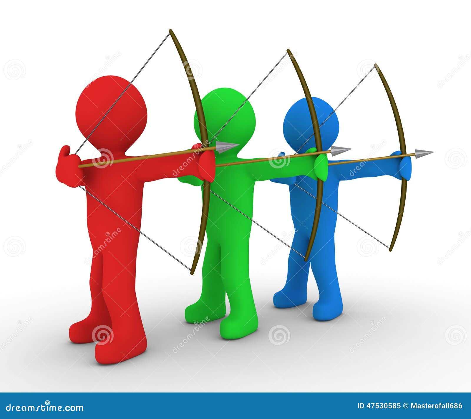 Different Archers Aiming at Same Target Stock Illustration ...