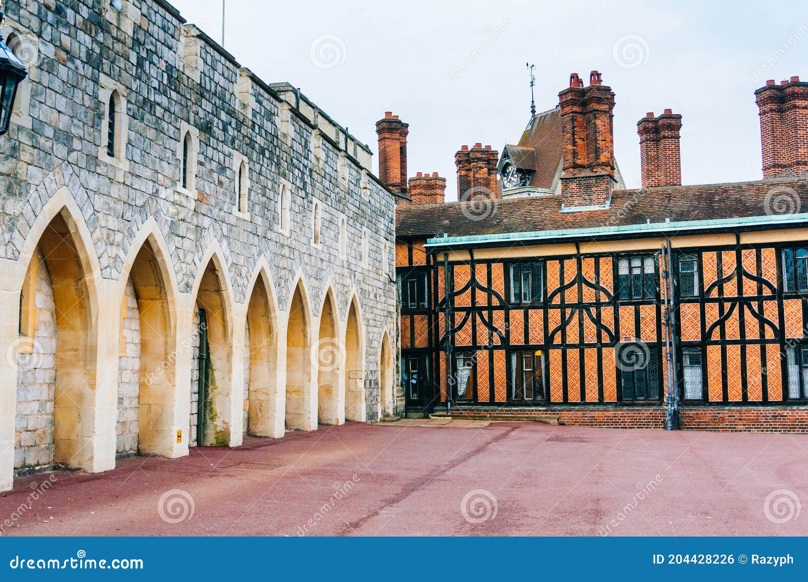 Different Architecture Styles in Windsor Castle Stock Photo - Image of ...