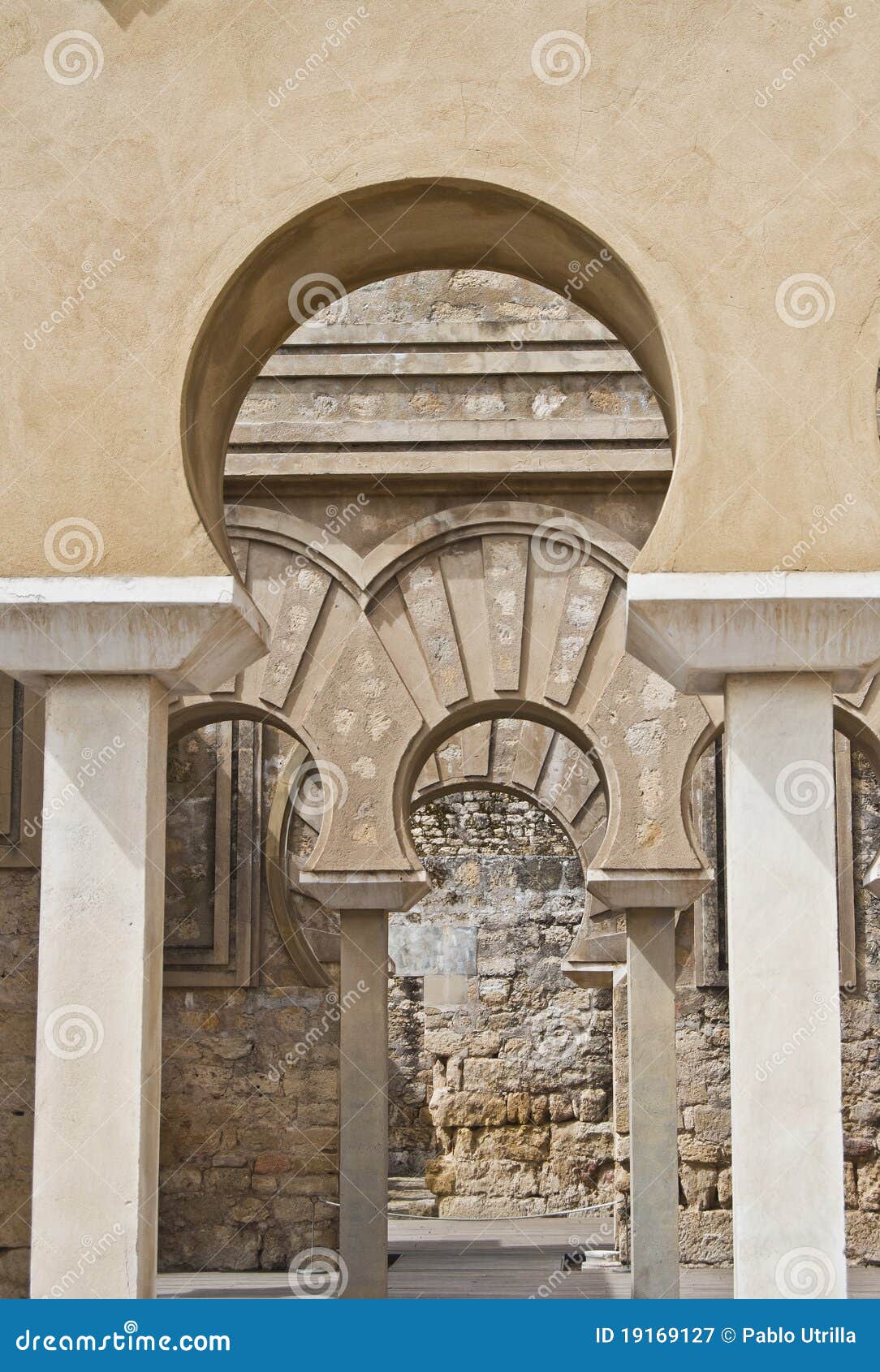 Different Arcs of Medina Azahara Stock Image - Image of islam, umayyad ...