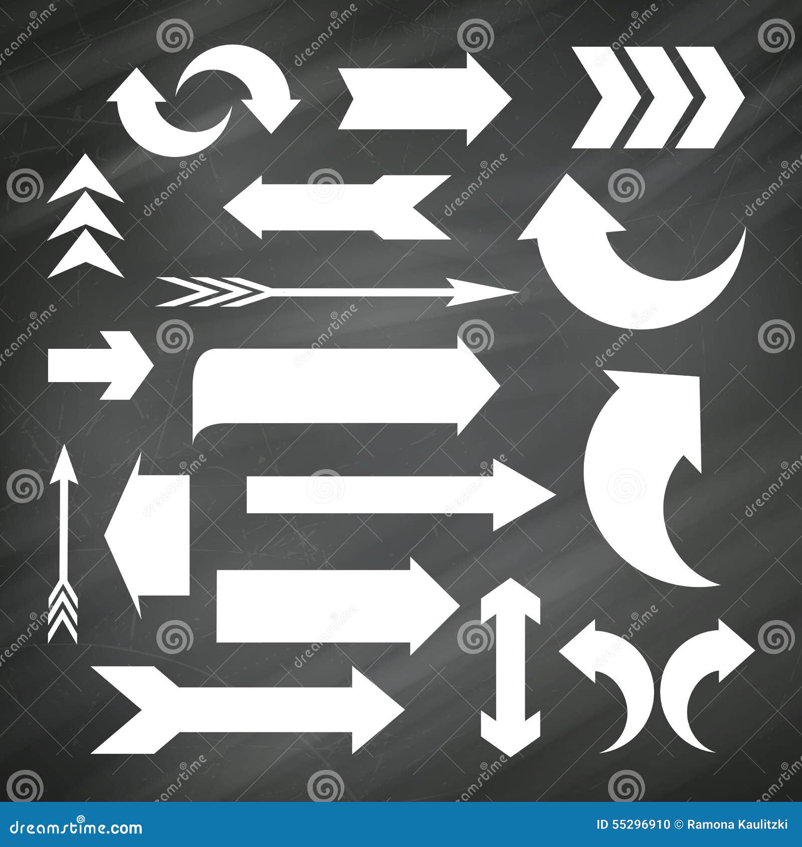 Different Arrows stock illustration. Illustration of blank - 55296910