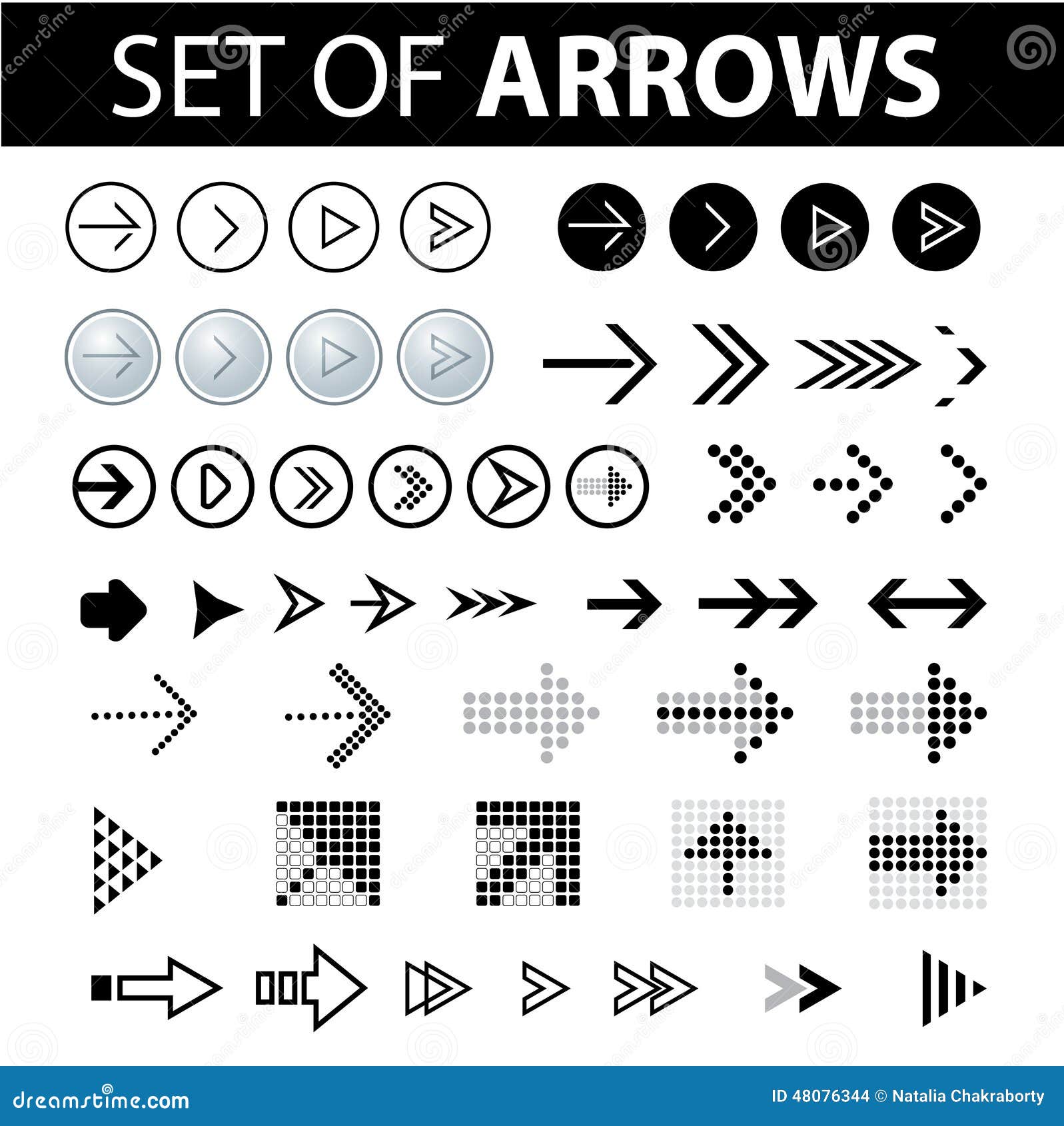 Different arrows stock vector. Illustration of arrow - 48076344