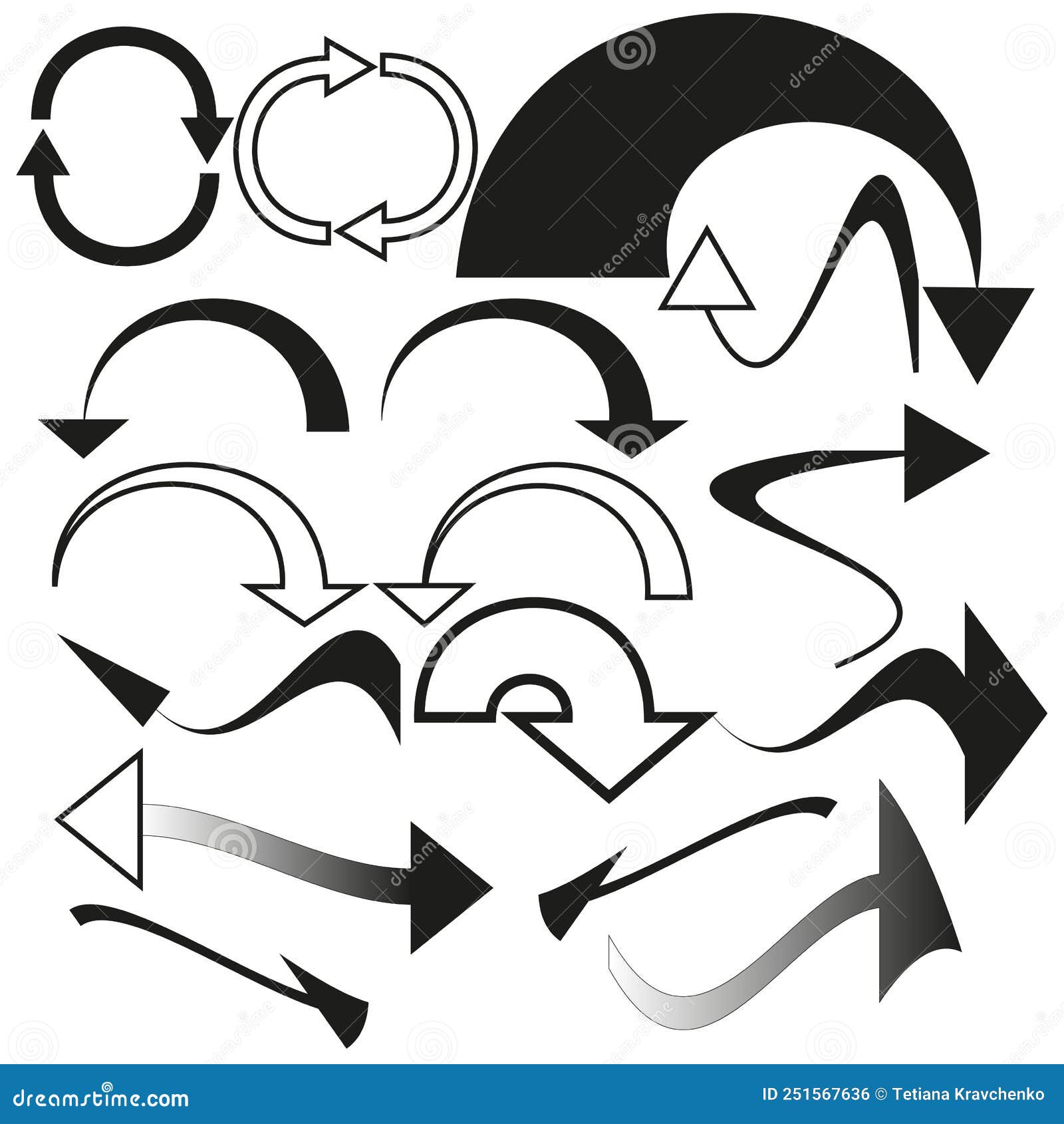 Different Arrows.Vector Illustration. Stock Image Stock Vector ...