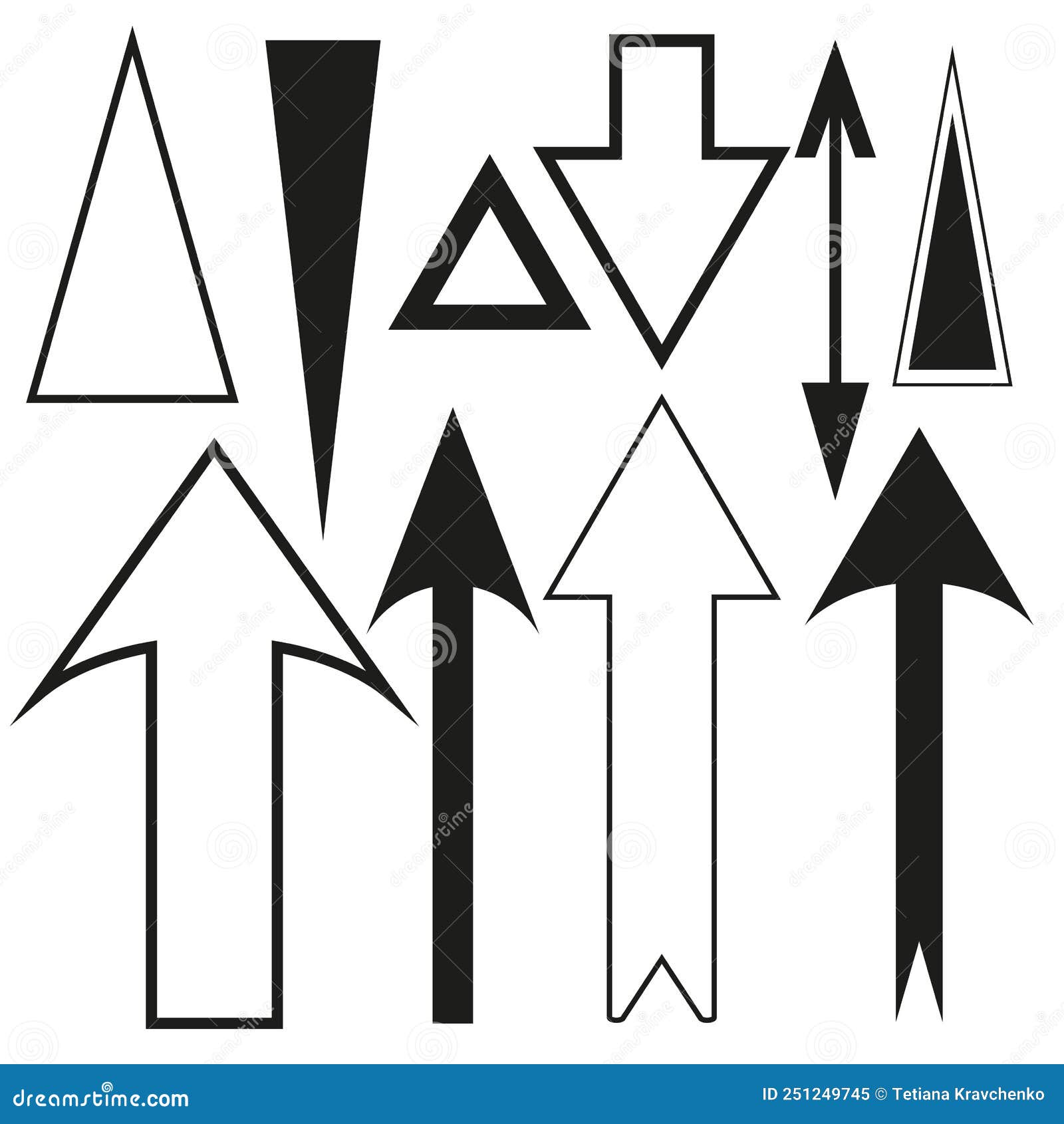 Different Arrows.Vector Illustration. Stock Image Stock Vector ...
