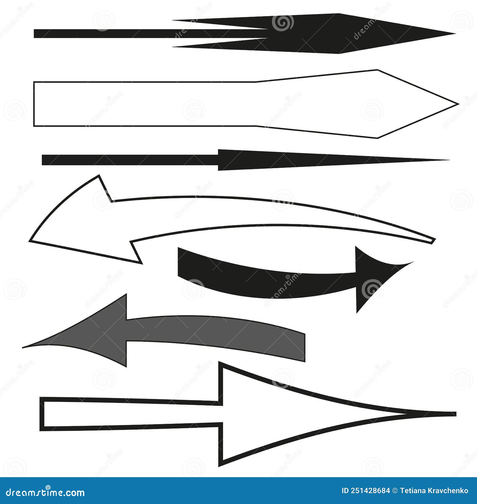 Different Arrows.Vector Illustration. Stock Image Stock Vector ...