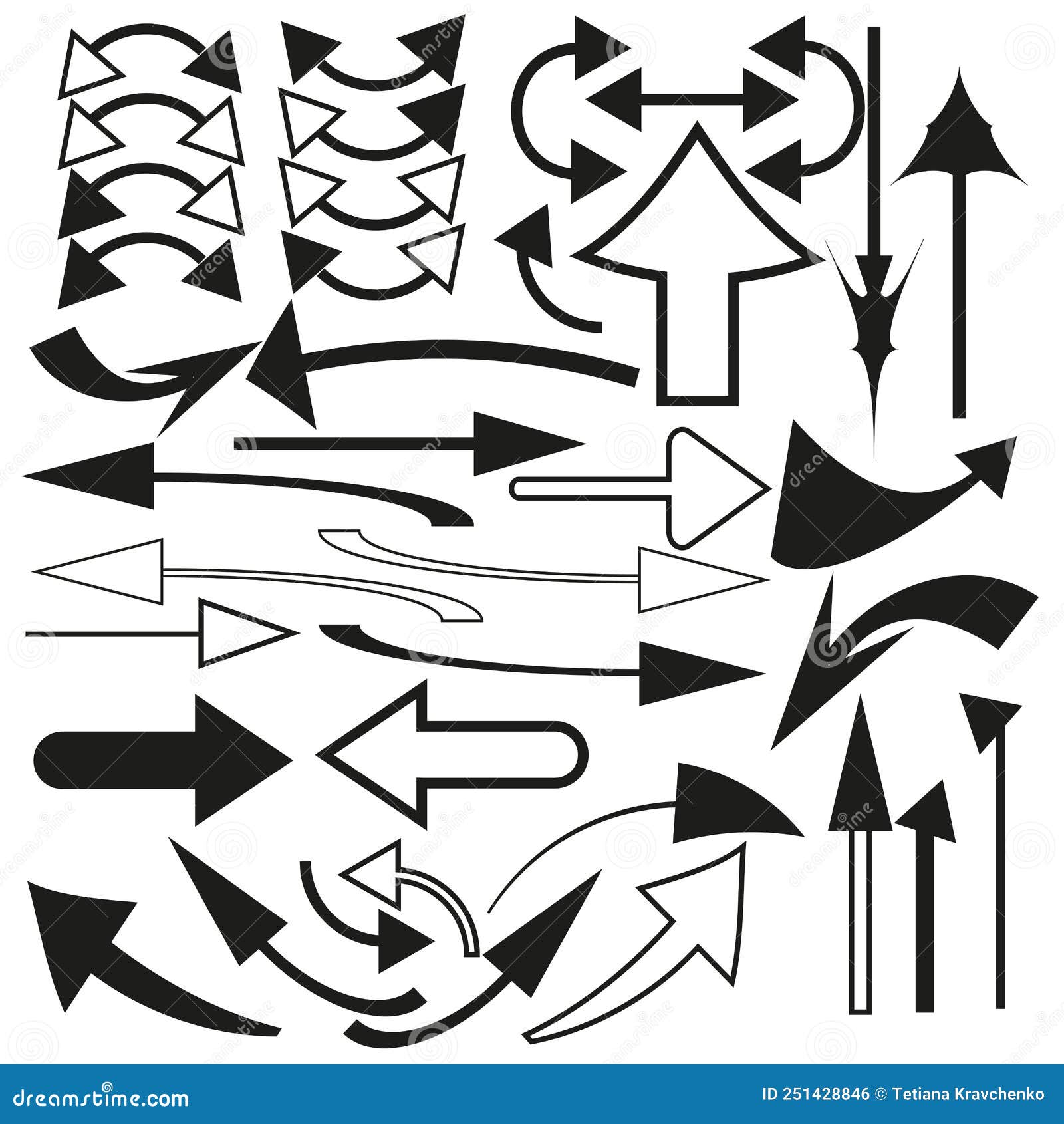 Different Arrows.Vector Illustration. Stock Image Stock Vector ...