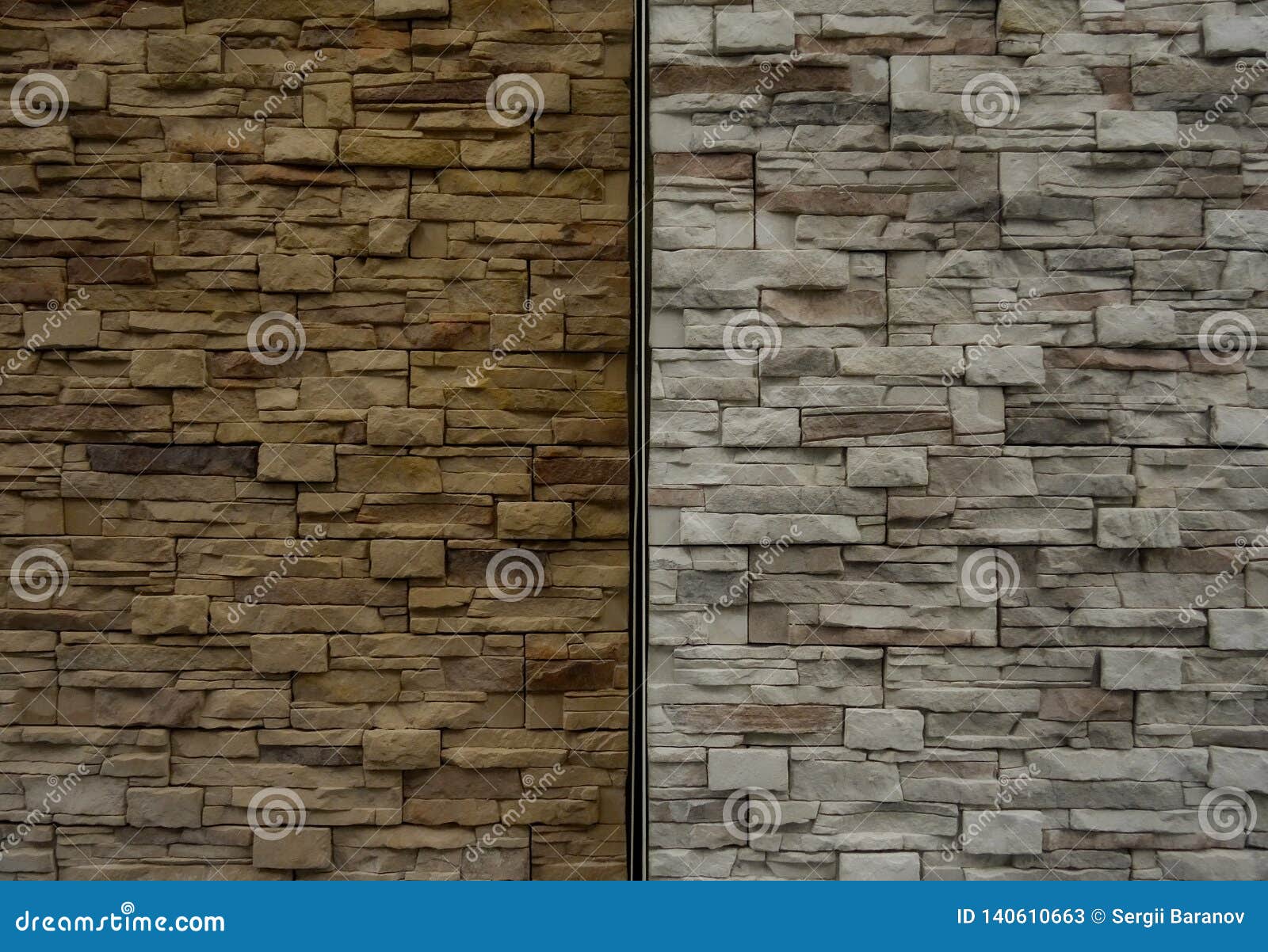 Variety Artificial Plaster Stone Wall Texture Background Stock Image ...