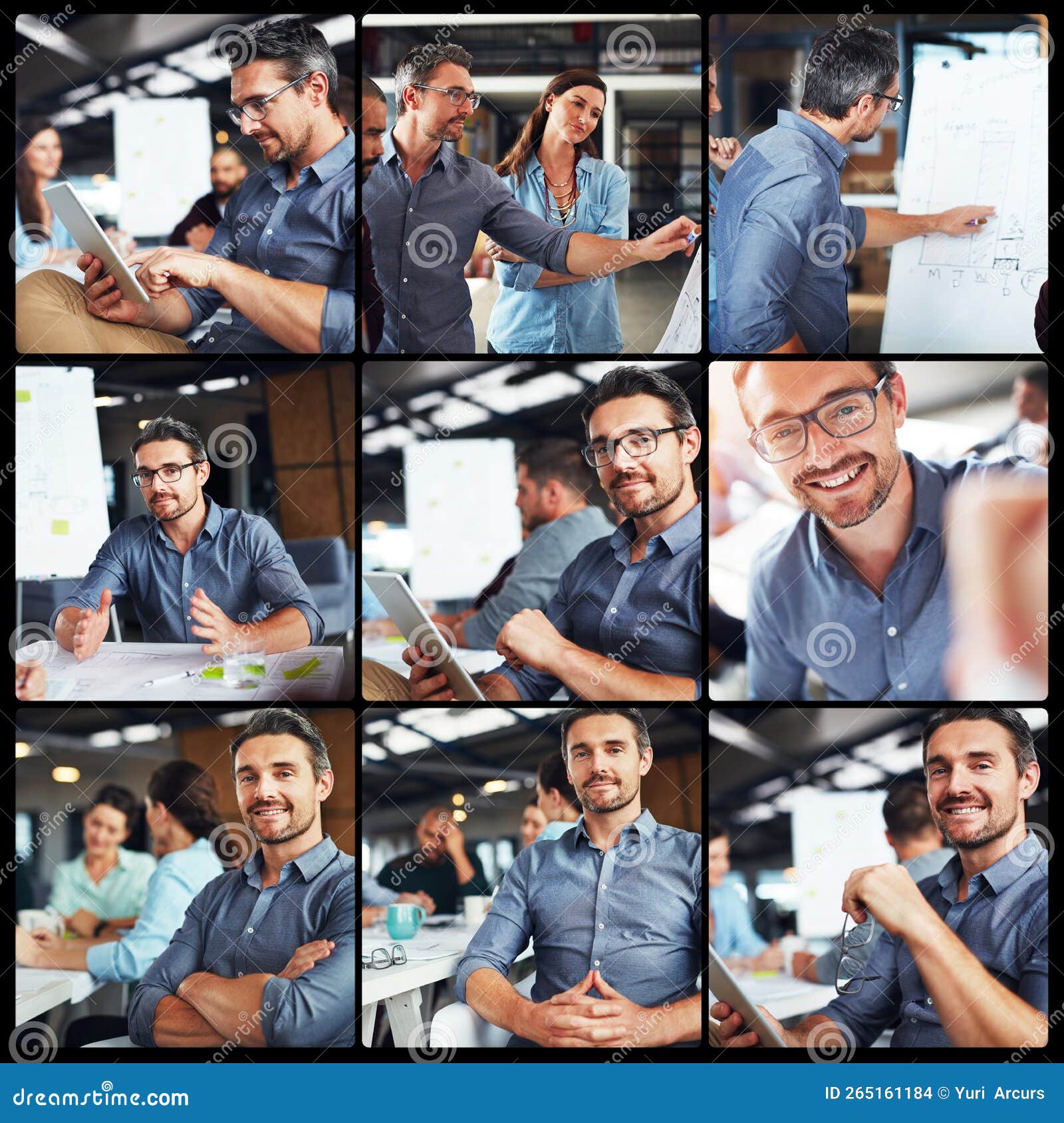 Different Aspects of Teamwork. Composite Image of Businesspeople in the ...