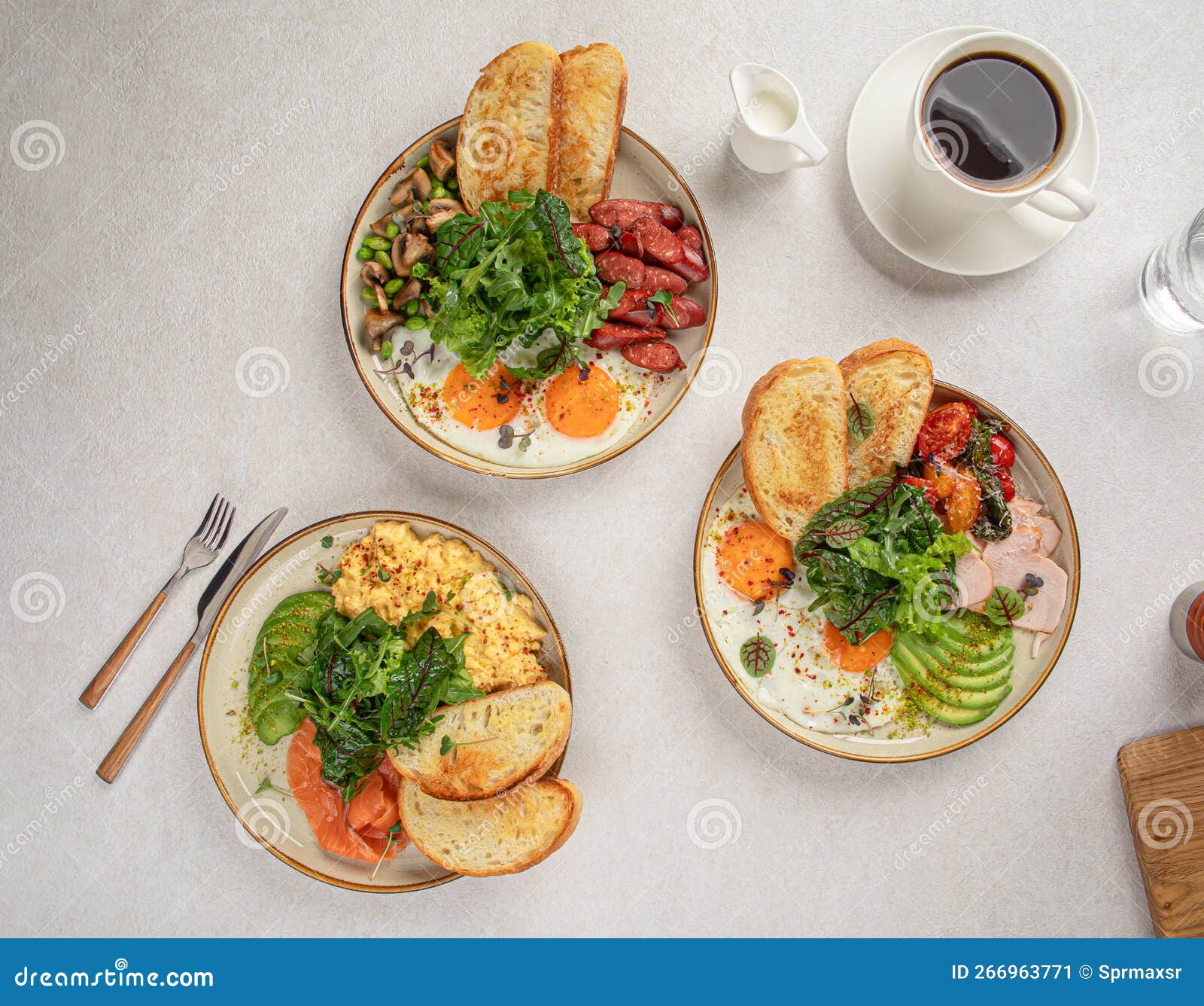 Different Assorted Breakfast Set Stock Image - Image of breakfast ...