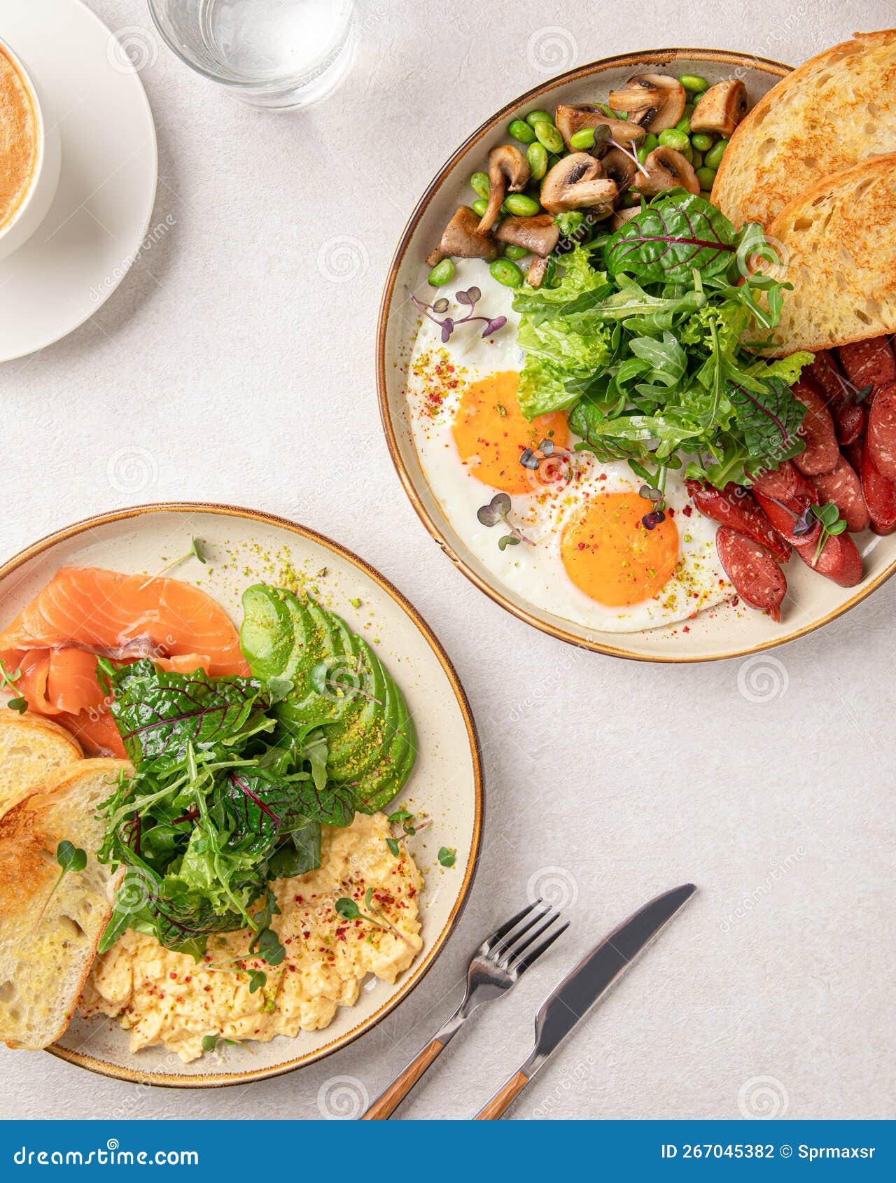 Different Assorted Breakfast Set Stock Photo - Image of delicious ...