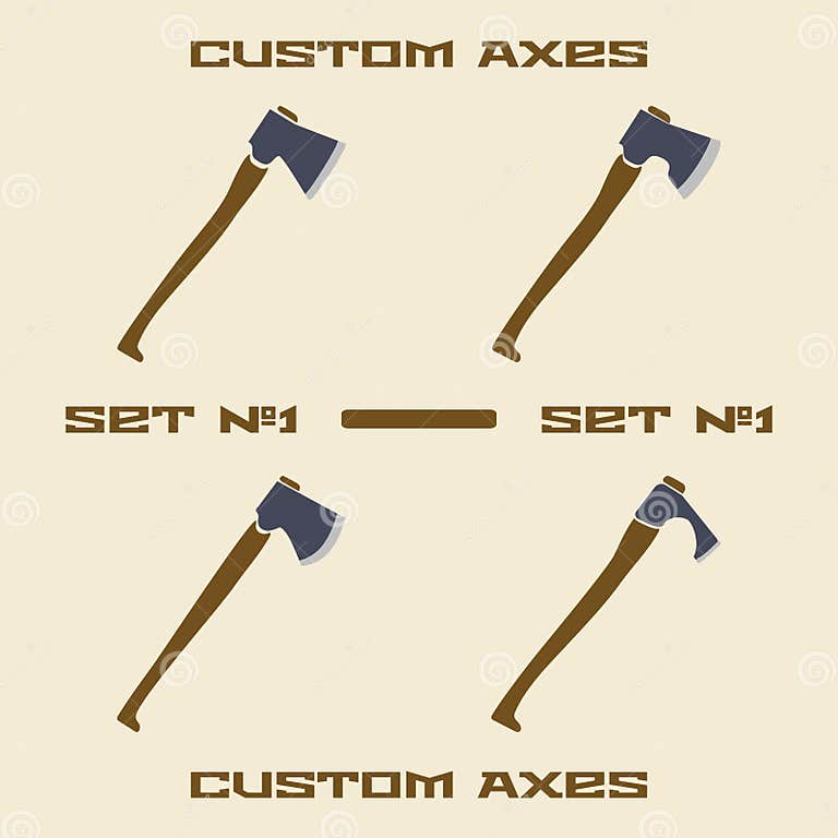 Different Axe Types Icon Set. Design Template Stock Vector ...