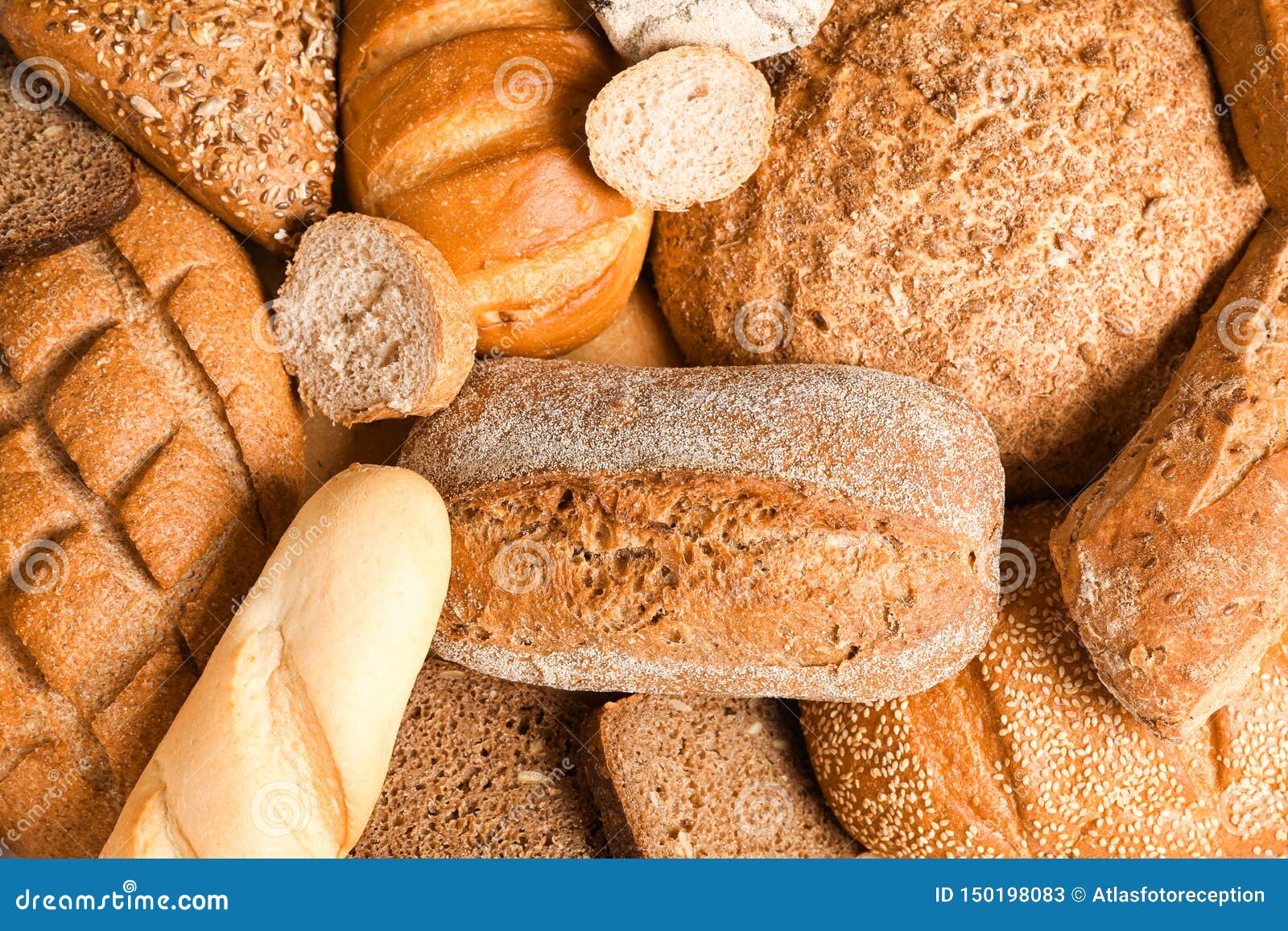 Different Bakery Products As Background Stock Image - Image of copy ...