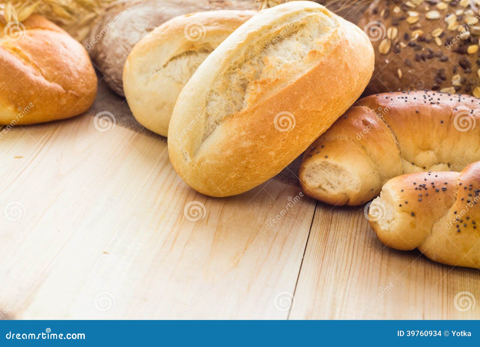 Different Bakery Products Bread Rolls Grain Stock Photo - Image of ...