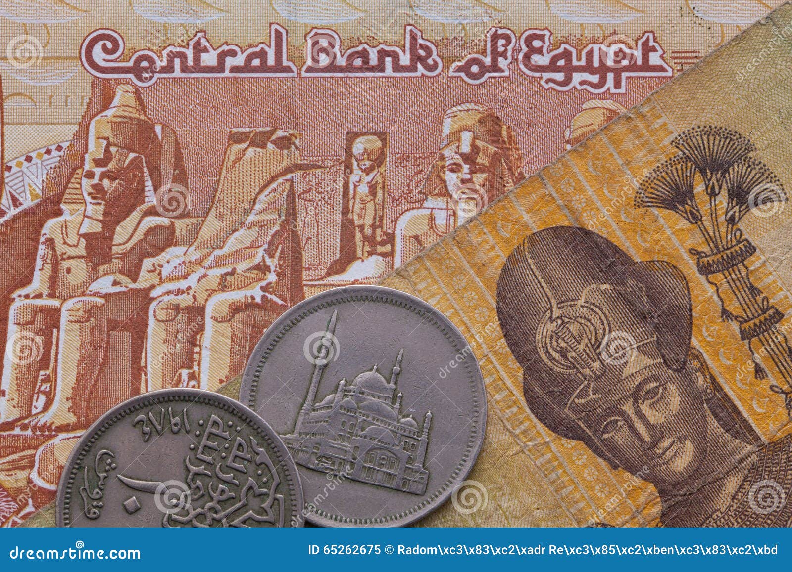 Different Banknotes and Coins of Egyptian Money Stock Image - Image of ...