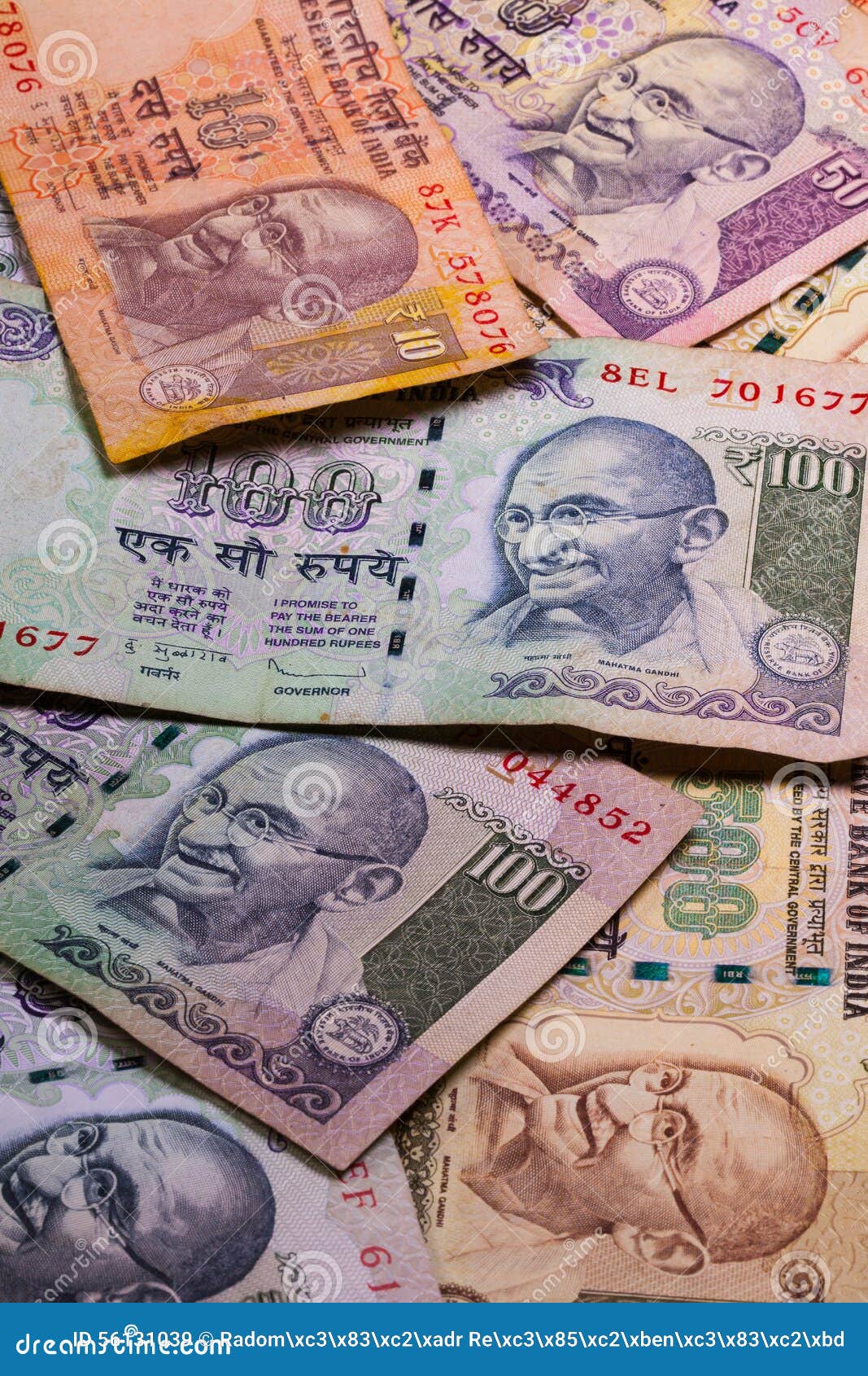 Different Banknotes from India Stock Image - Image of credit, banking ...