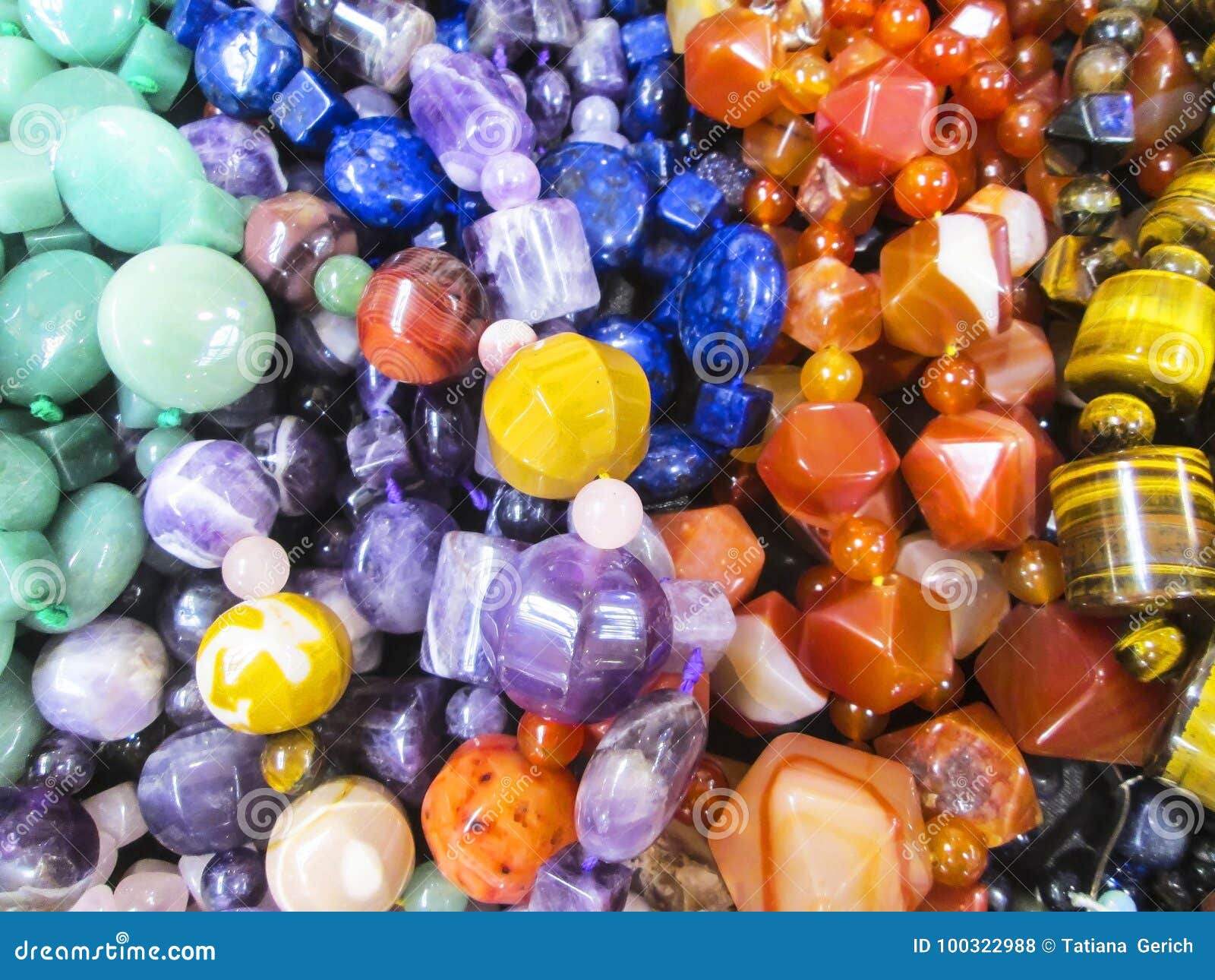 Different beads. stock photo. Image of jewelry, geological - 100322988