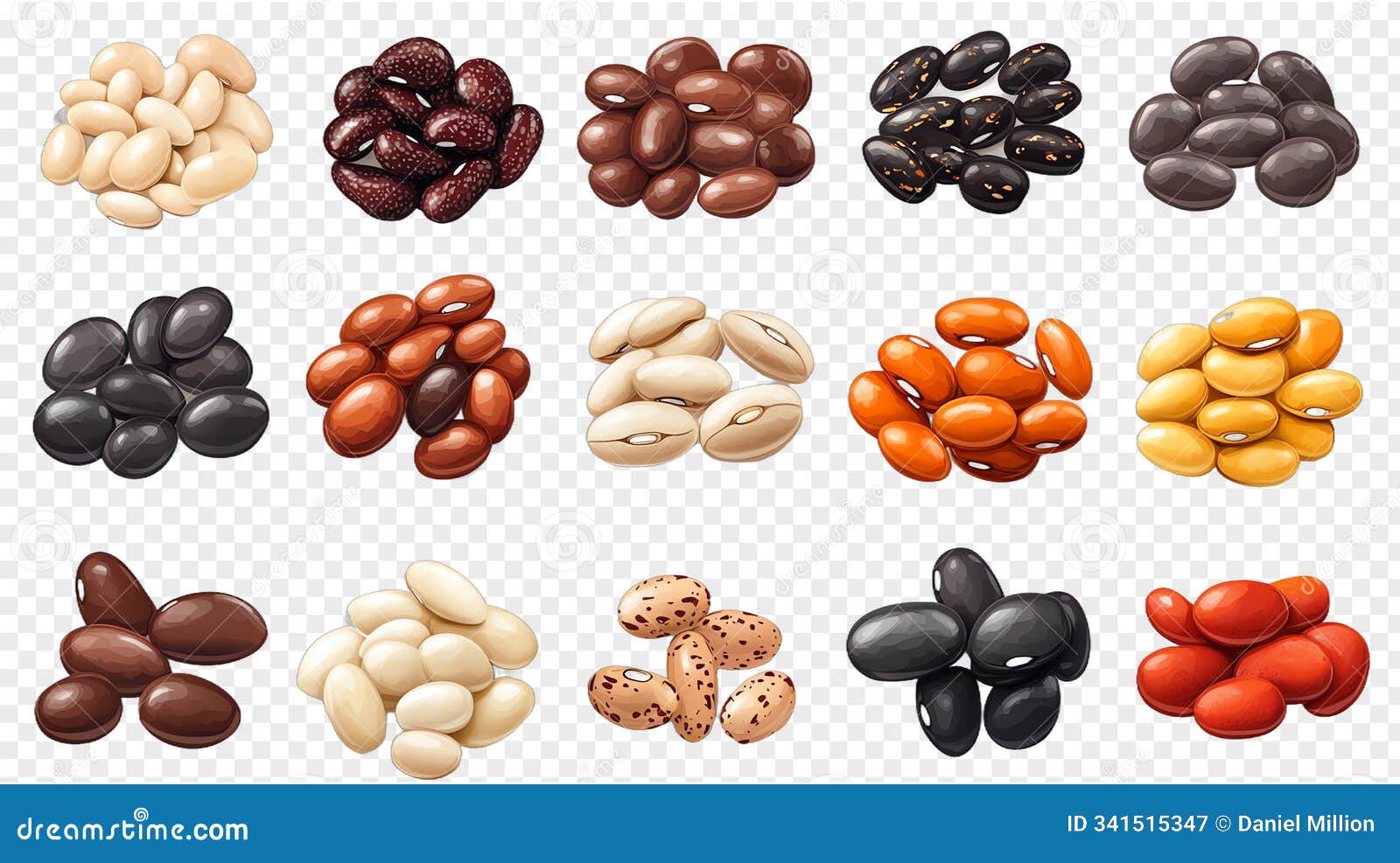 Different Beans Set Illustration Stock Illustration - Illustration of ...
