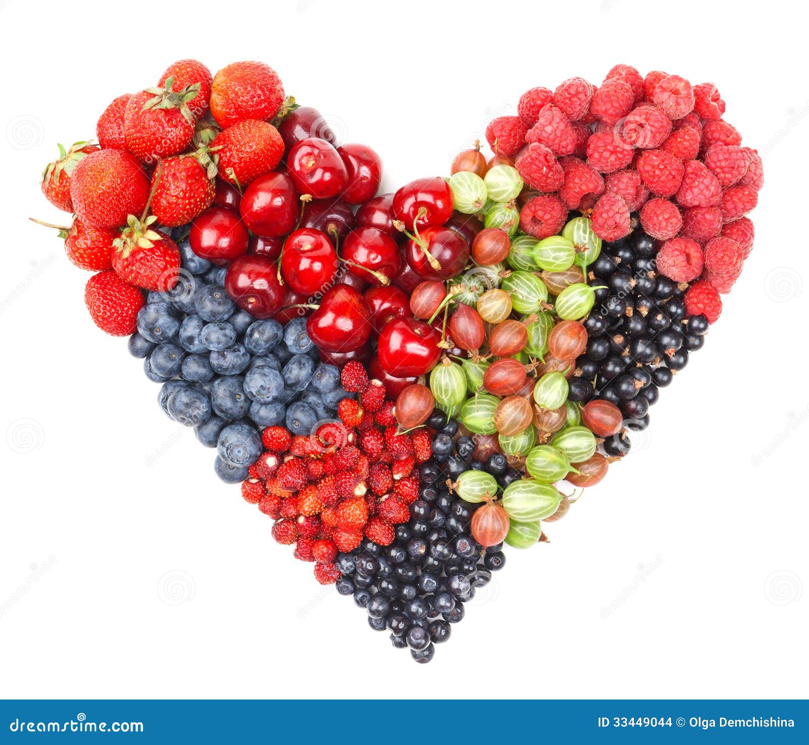 Different Berries on a White Background Stock Photo - Image of color ...