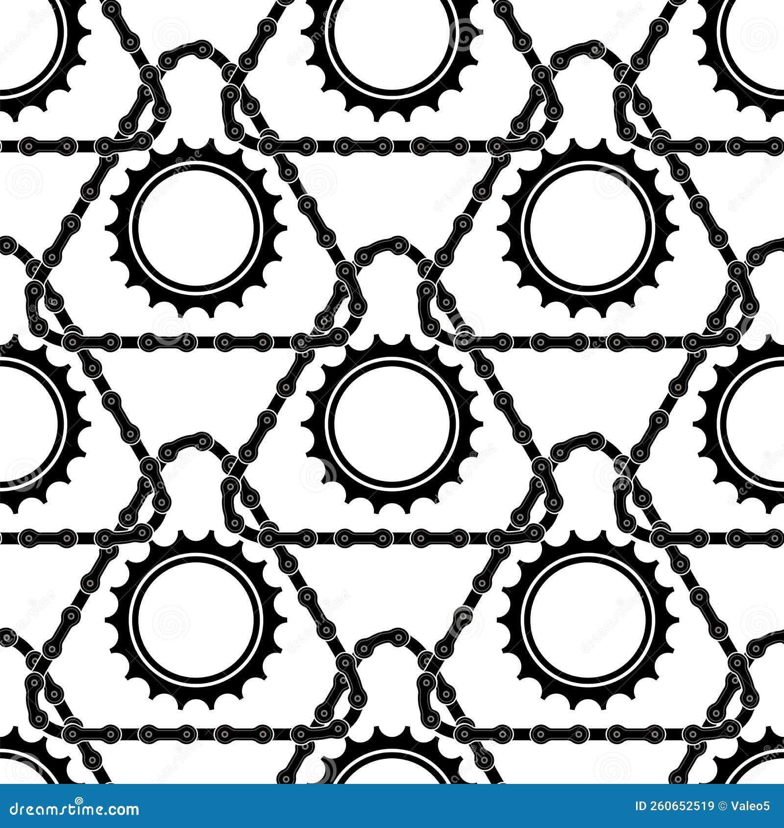 Different Bicycle Chain Frames Seamless Pattern Isolated on White ...