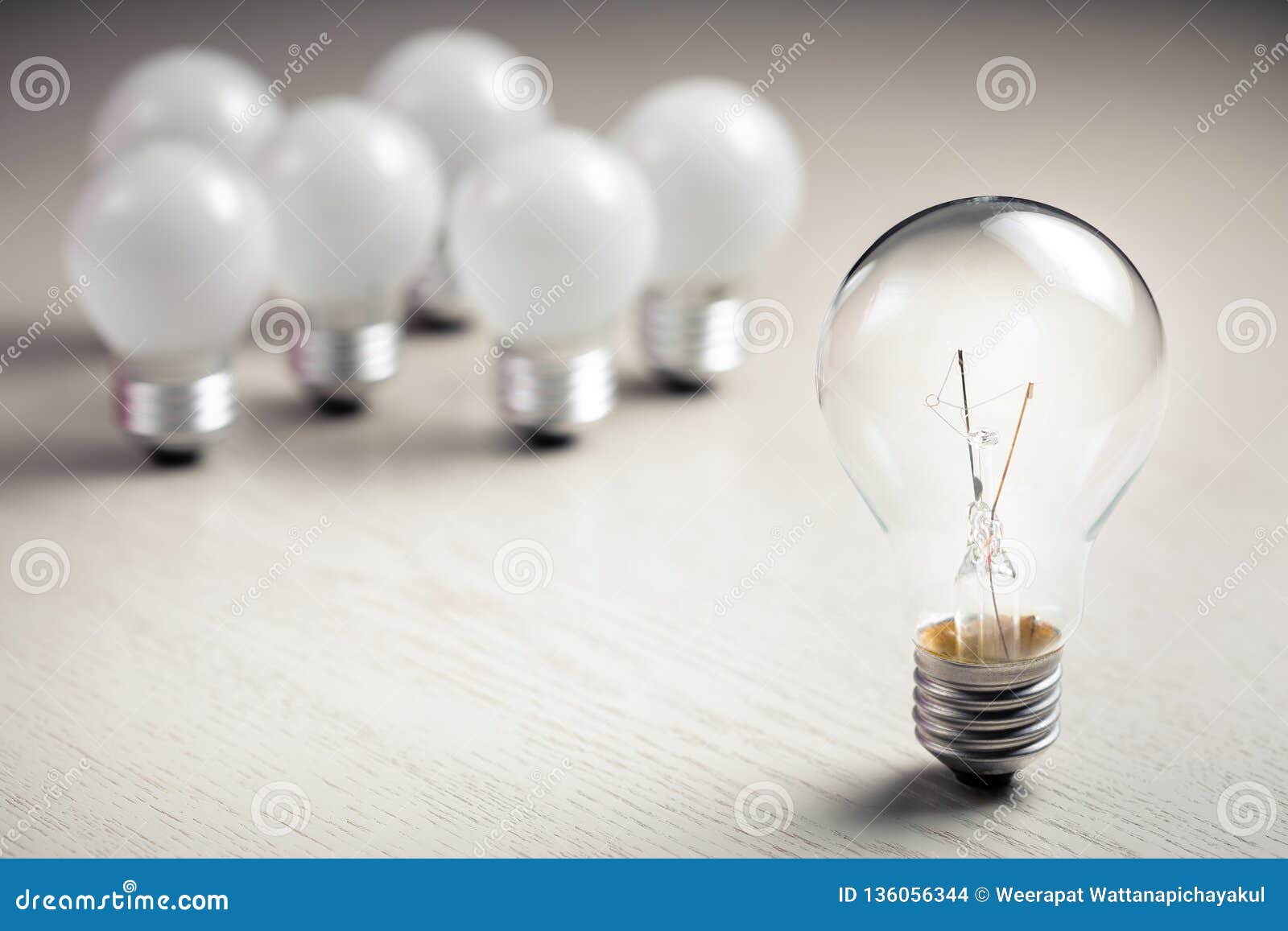 Different Big Light Bulb stock photo. Image of competition - 136056344