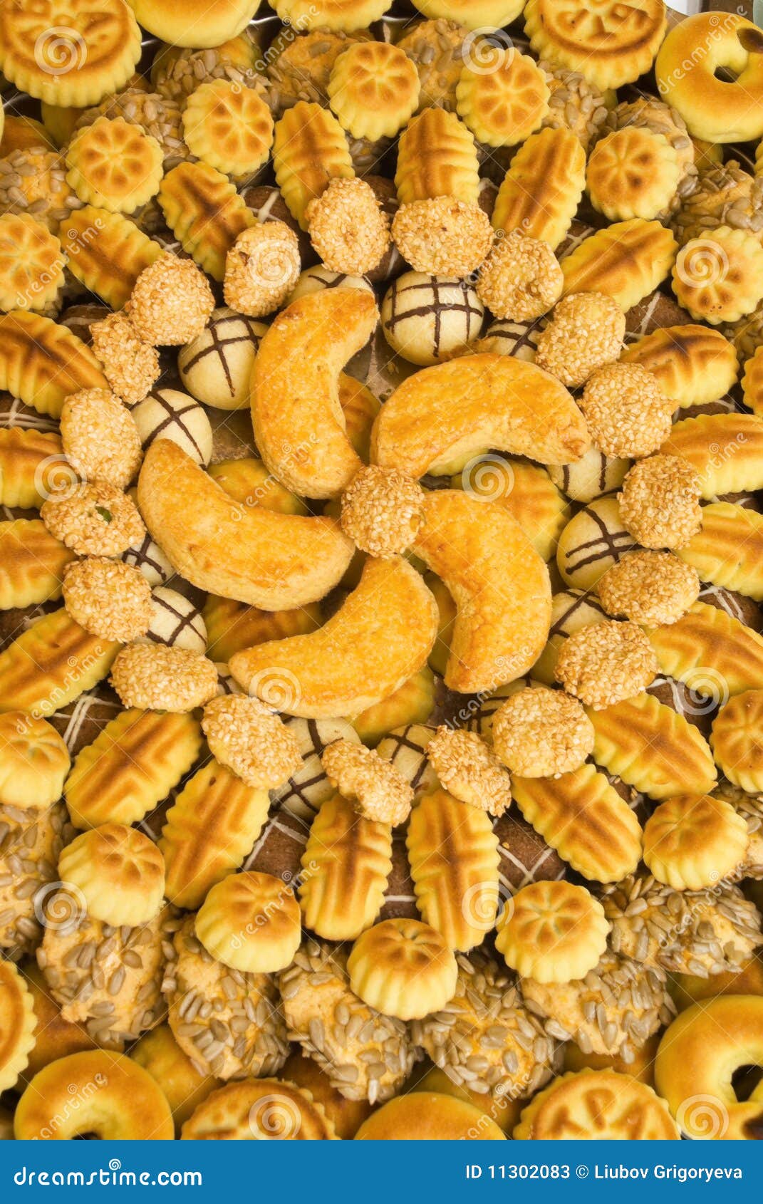 The different biscuits stock image. Image of sugar, brown - 11302083