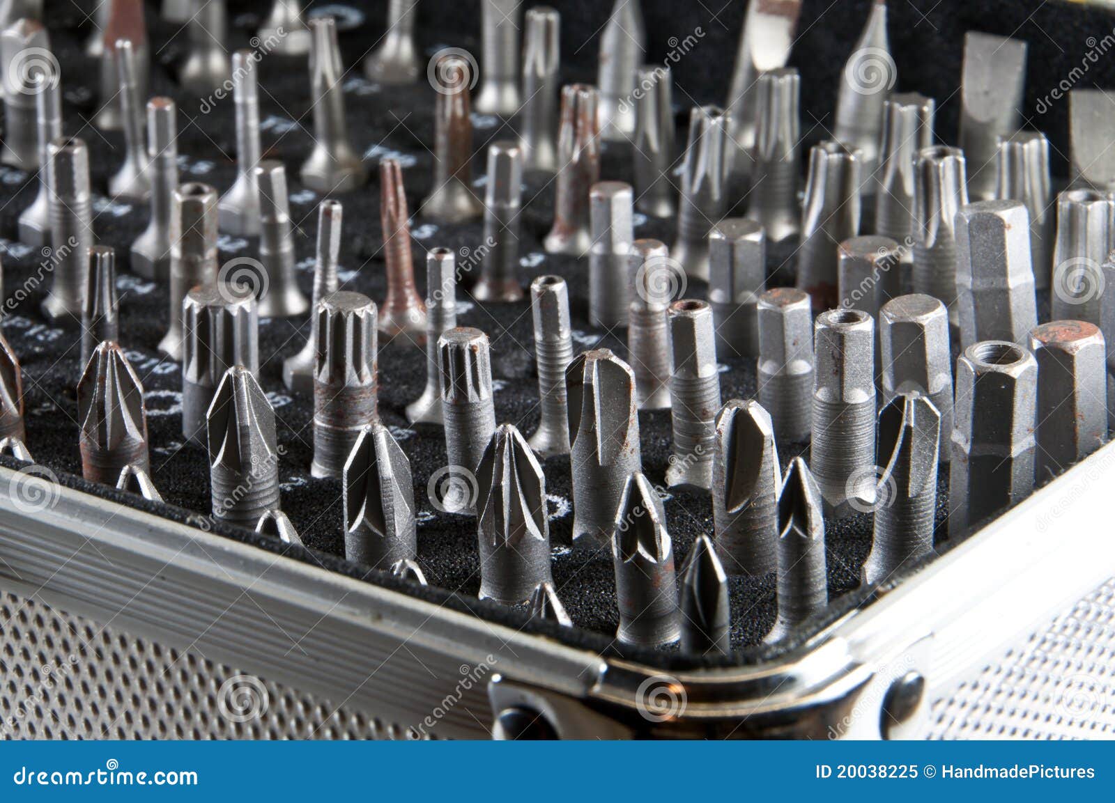 Different bits in a case stock image. Image of macro - 20038225