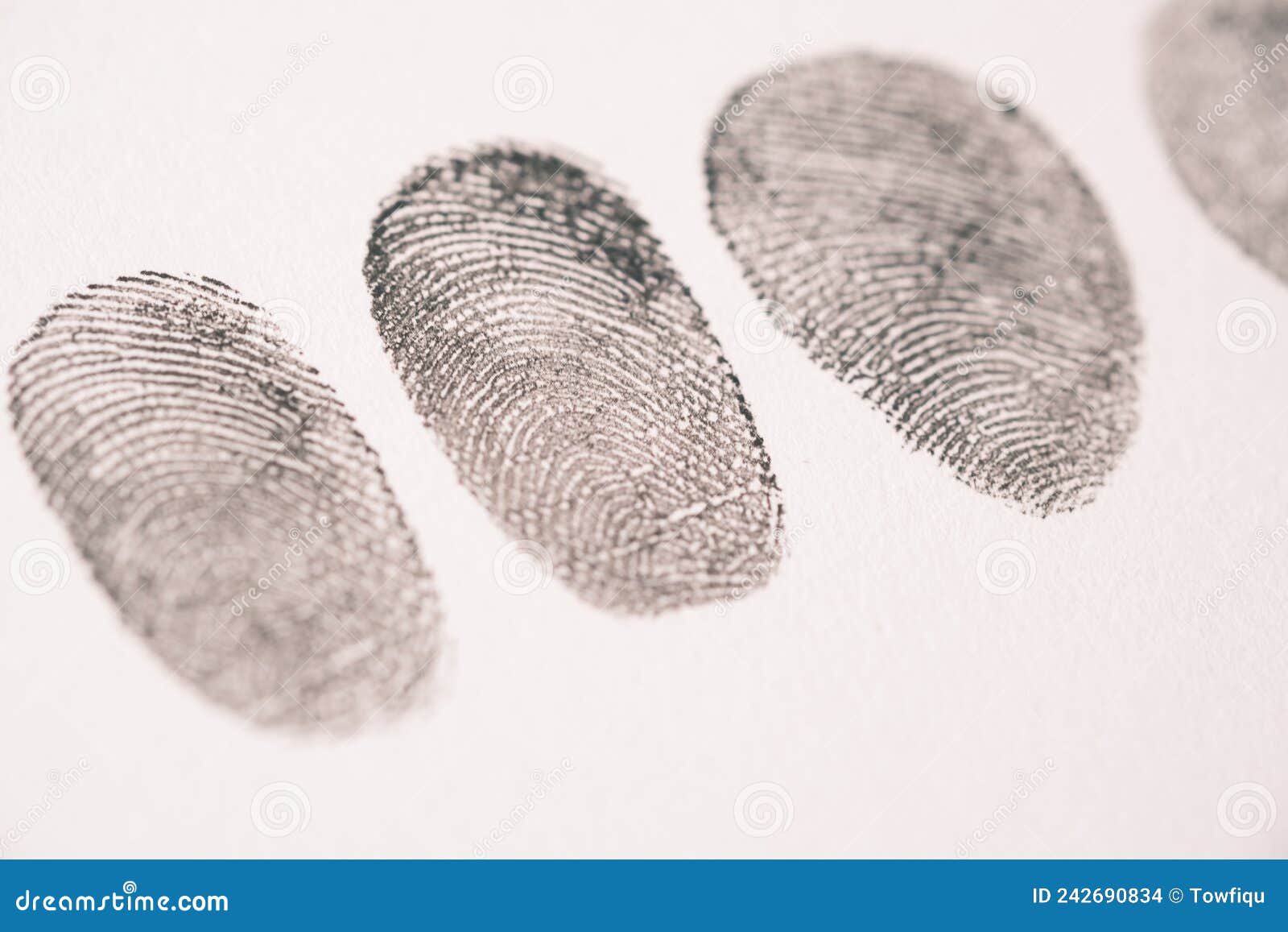 Different Black Fingerprints on a Paper Close Up , Stock Photo - Image ...