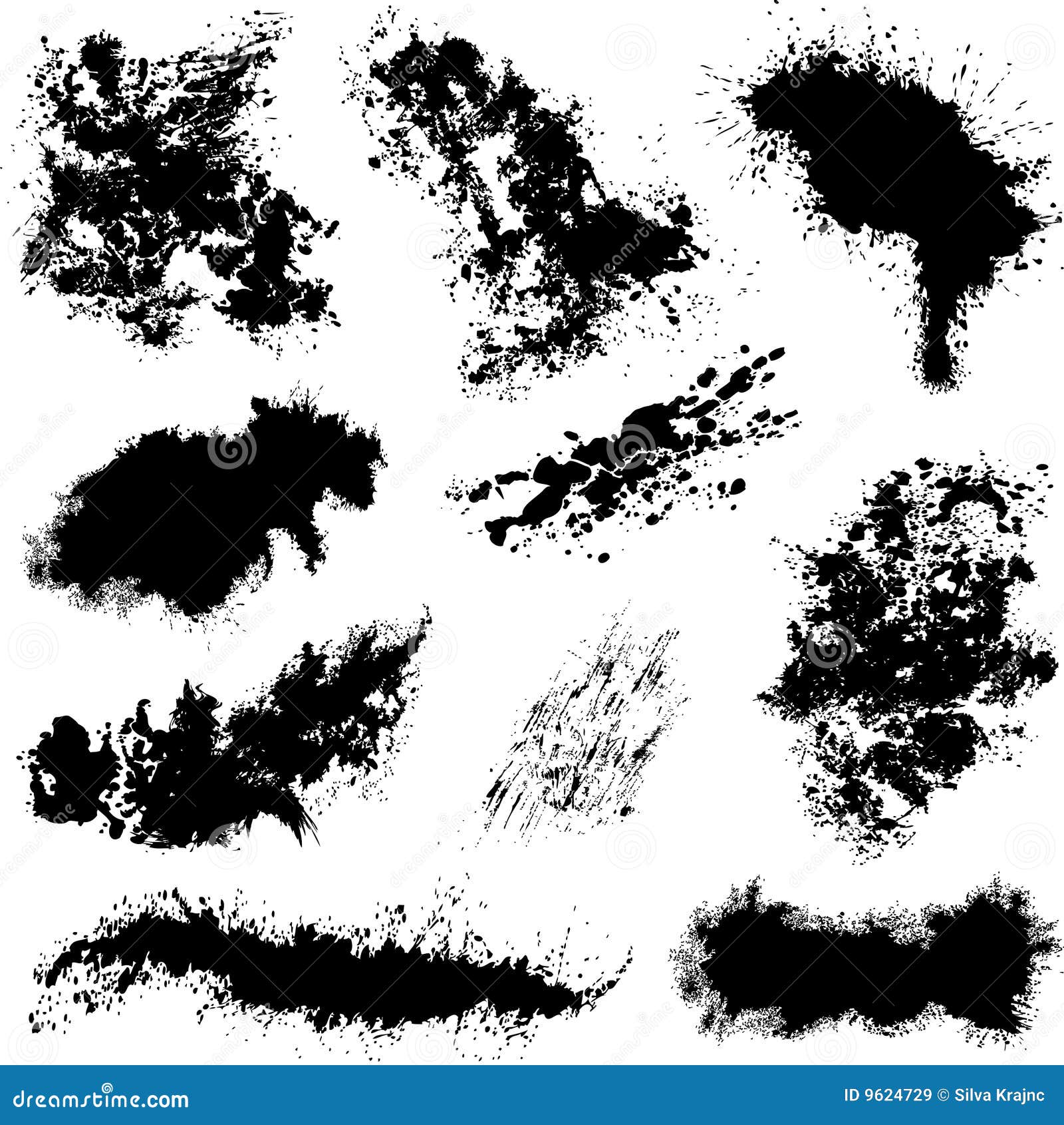 Different Black Spots Vector Stock Vector - Illustration of abstract ...