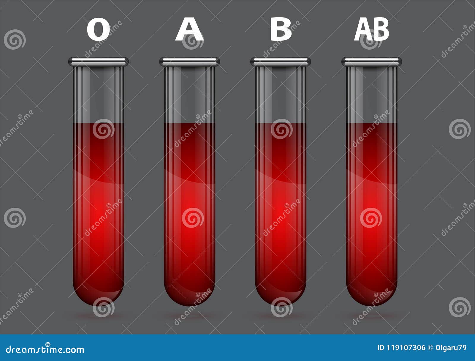 Different Blood Types in Test Tube Illustration Stock Vector ...