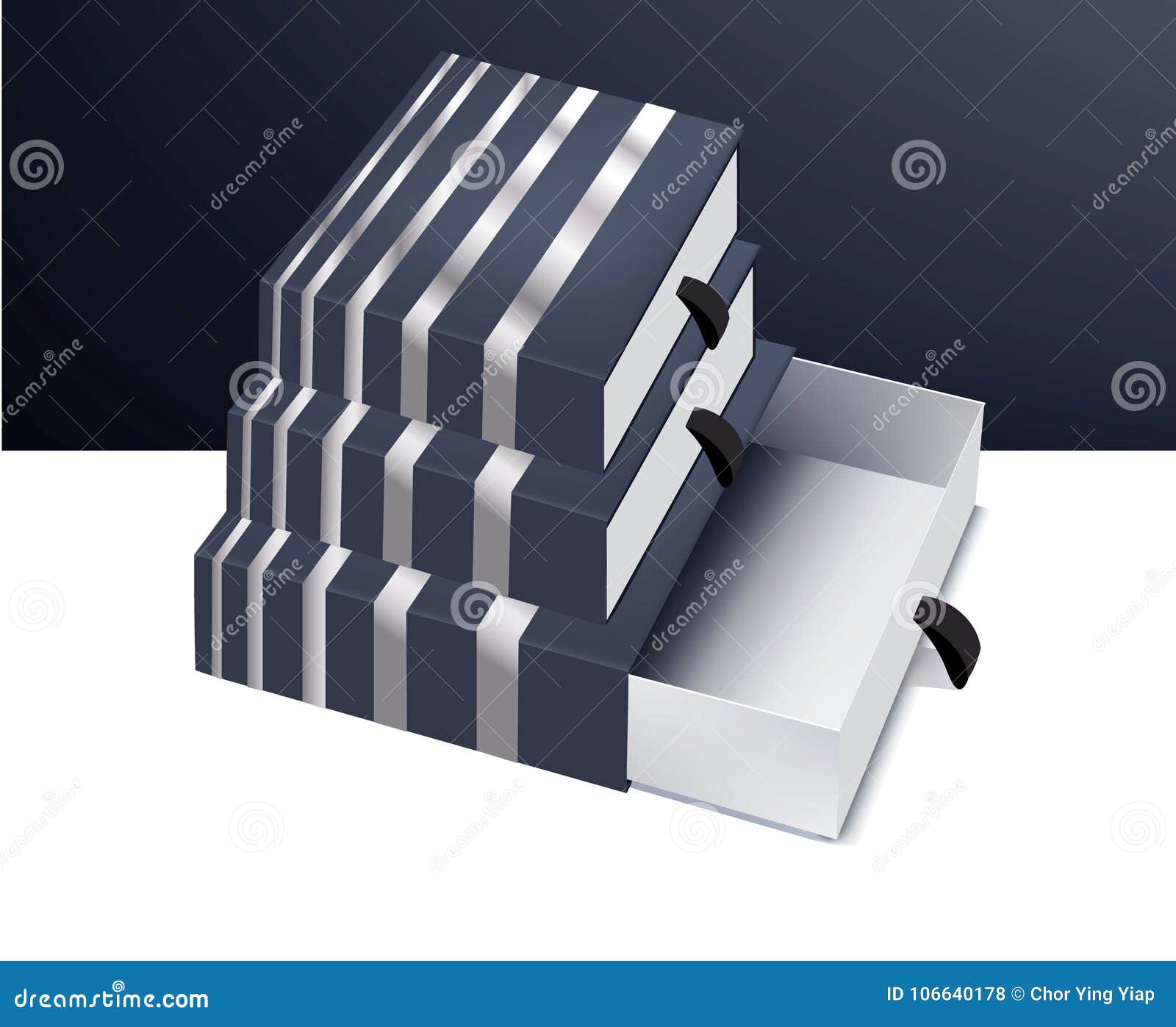 Blue Boxes - Packaging Isolated Stock Vector - Illustration of open ...